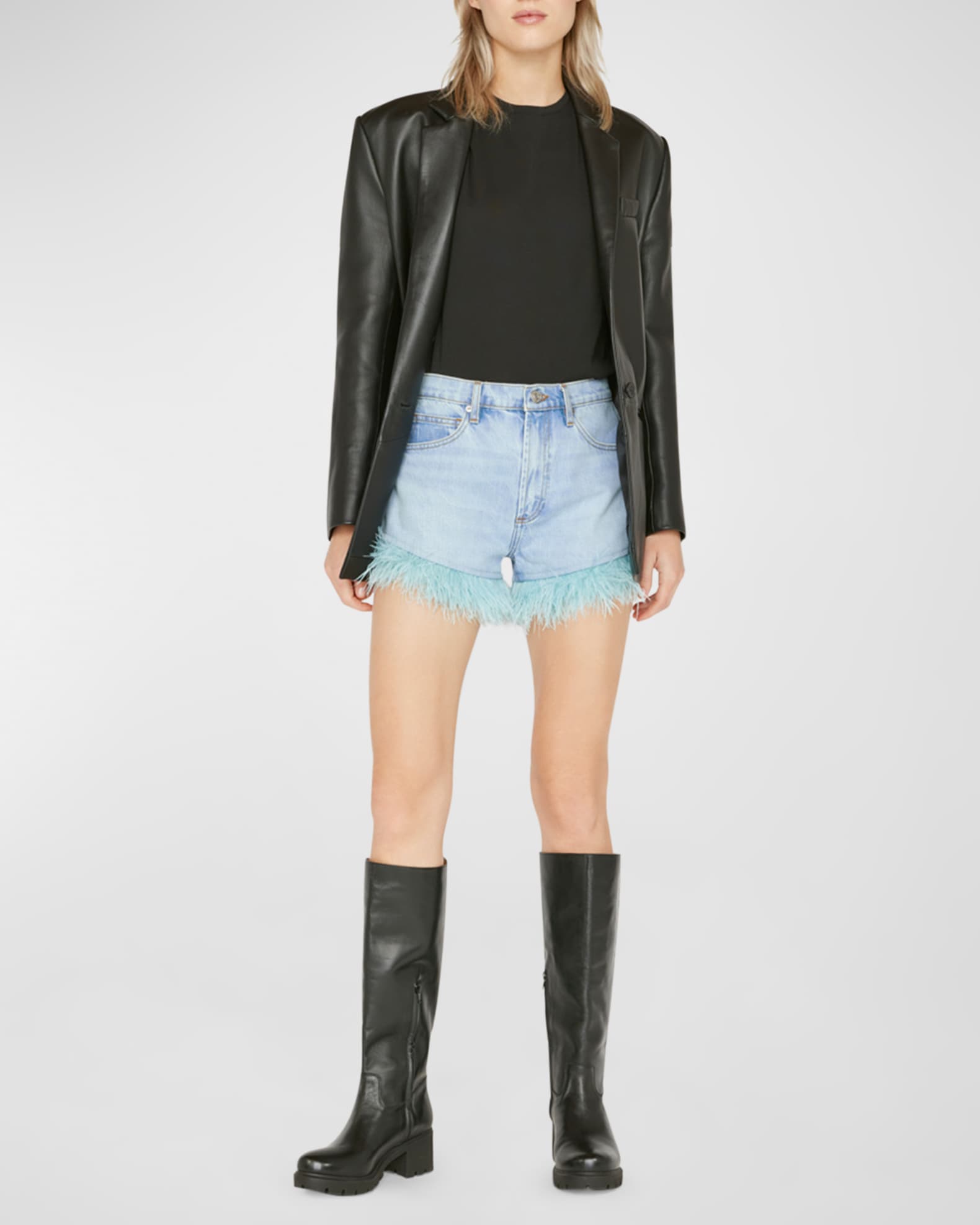 FRAME Le Super High Dancing Shorts | Neiman Marcus