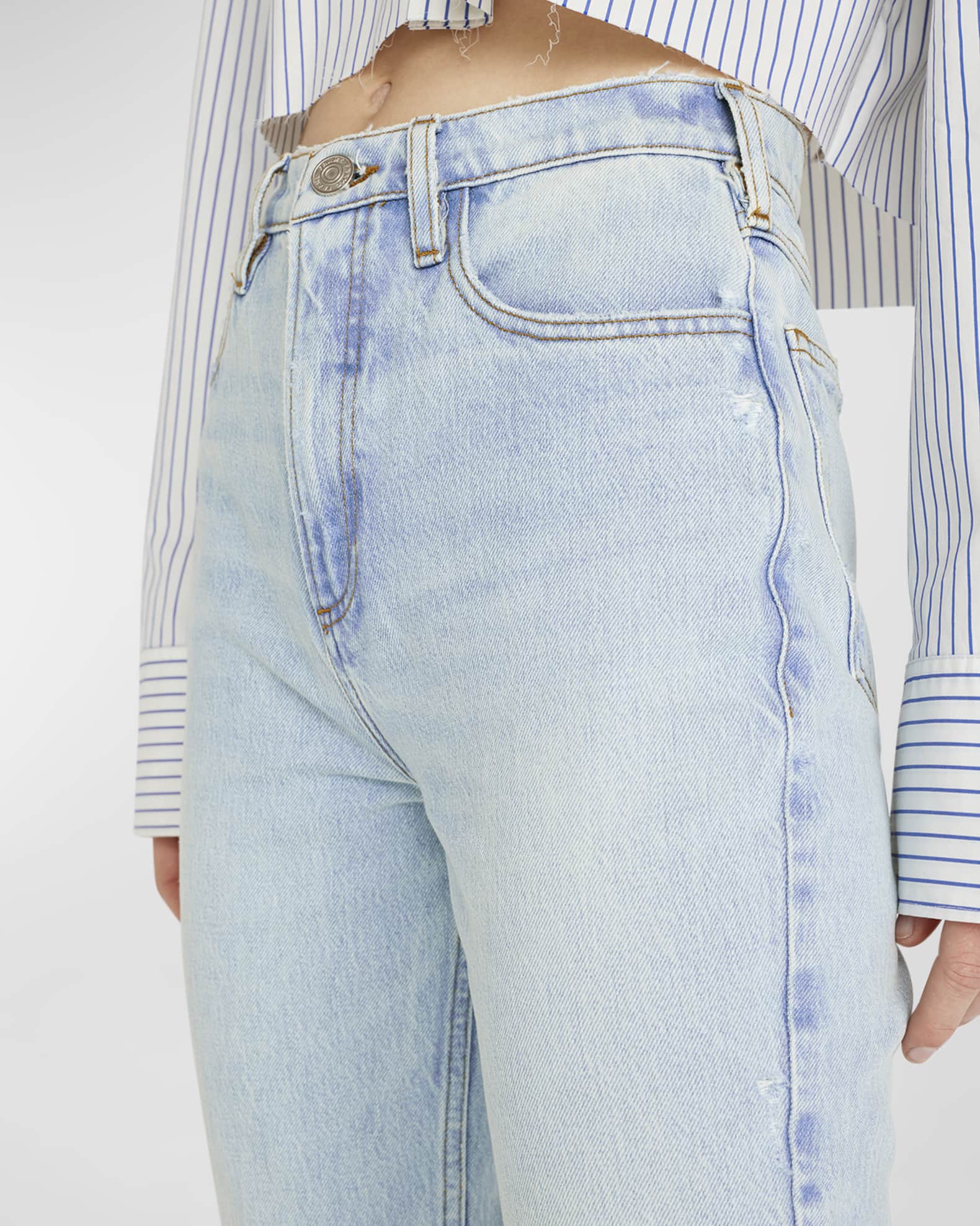 FRAME Le High N Tight Cropped Mini Bootcut Jeans | Neiman Marcus