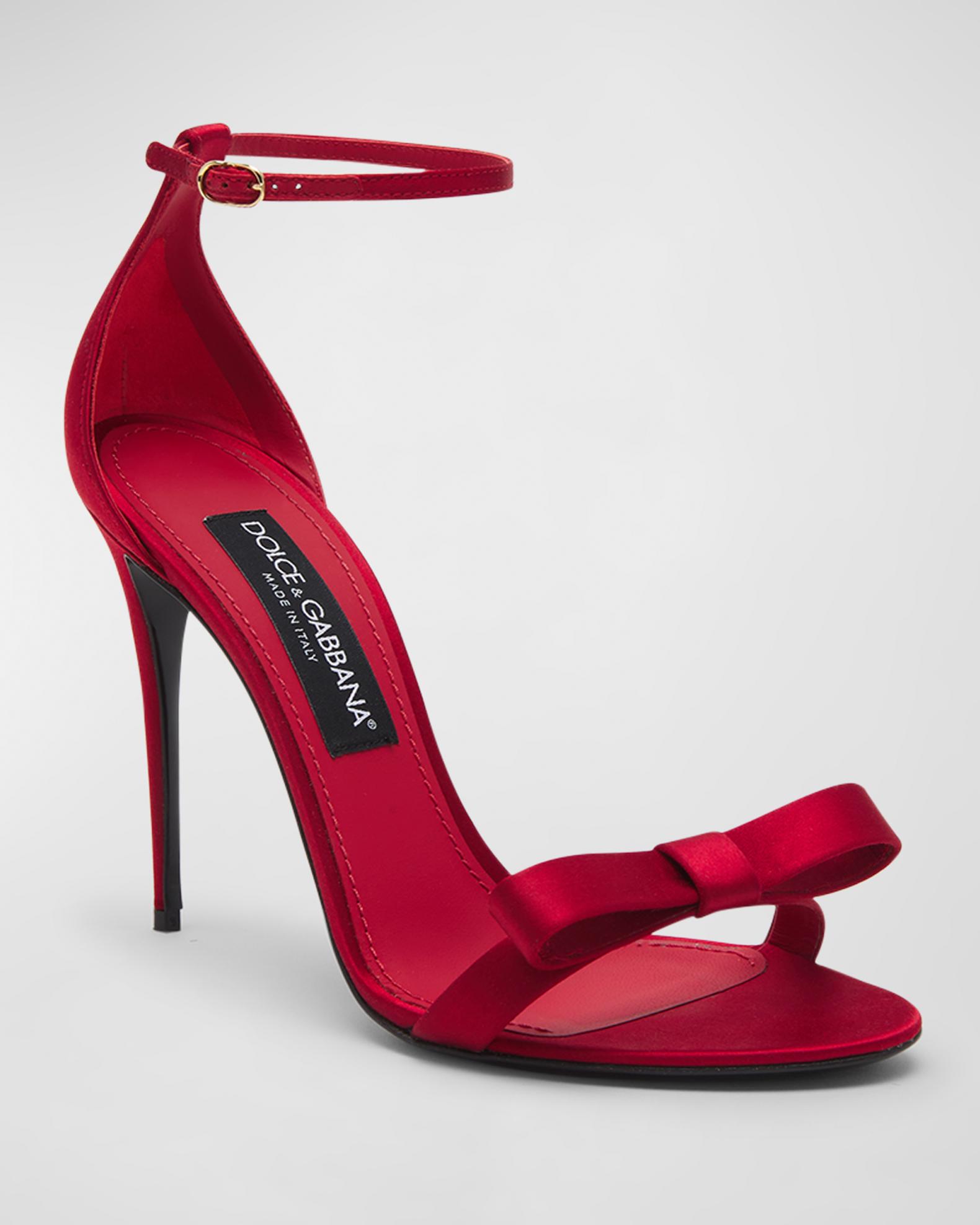 Dolce&Gabbana Satin Bow Stiletto Heels | Neiman Marcus