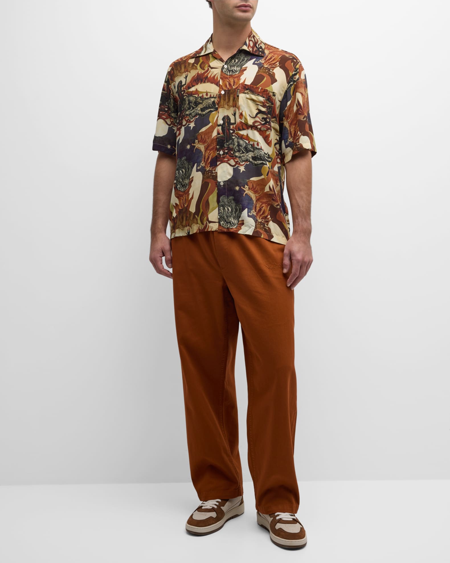 Aries Men's Monster Hawaiian Shirt | Neiman Marcus