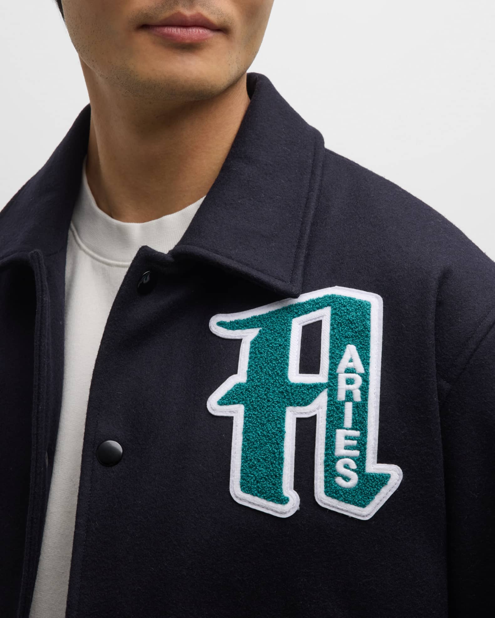 Aries Men's Wool Varsity Jacket | Neiman Marcus