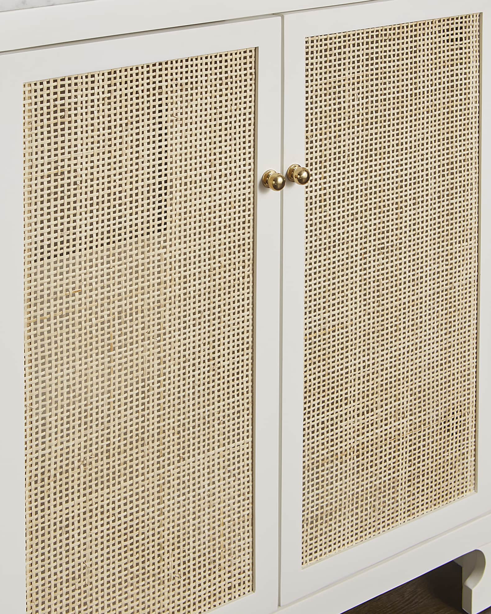 Worlds Away Ginne Cane Bath Vanity | Neiman Marcus