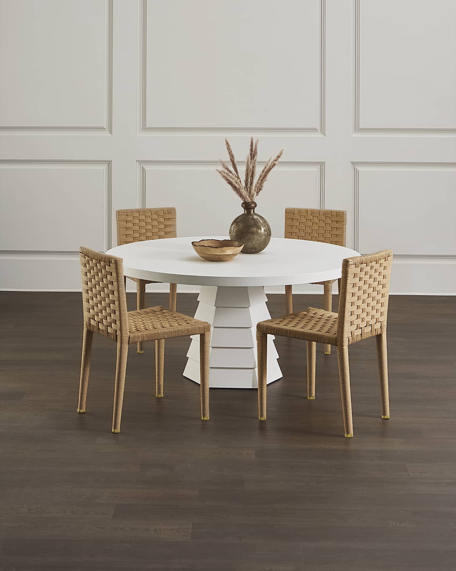 Worlds Away Roberta Basketweave Side Chair | Neiman Marcus