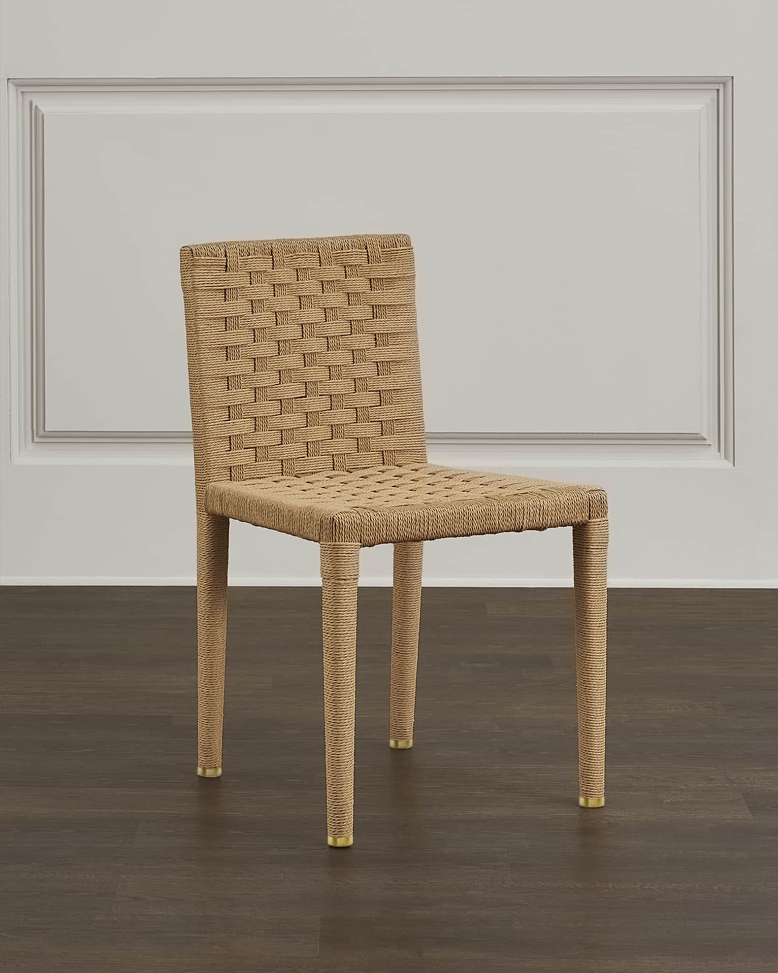 Worlds Away Roberta Basketweave Side Chair | Neiman Marcus