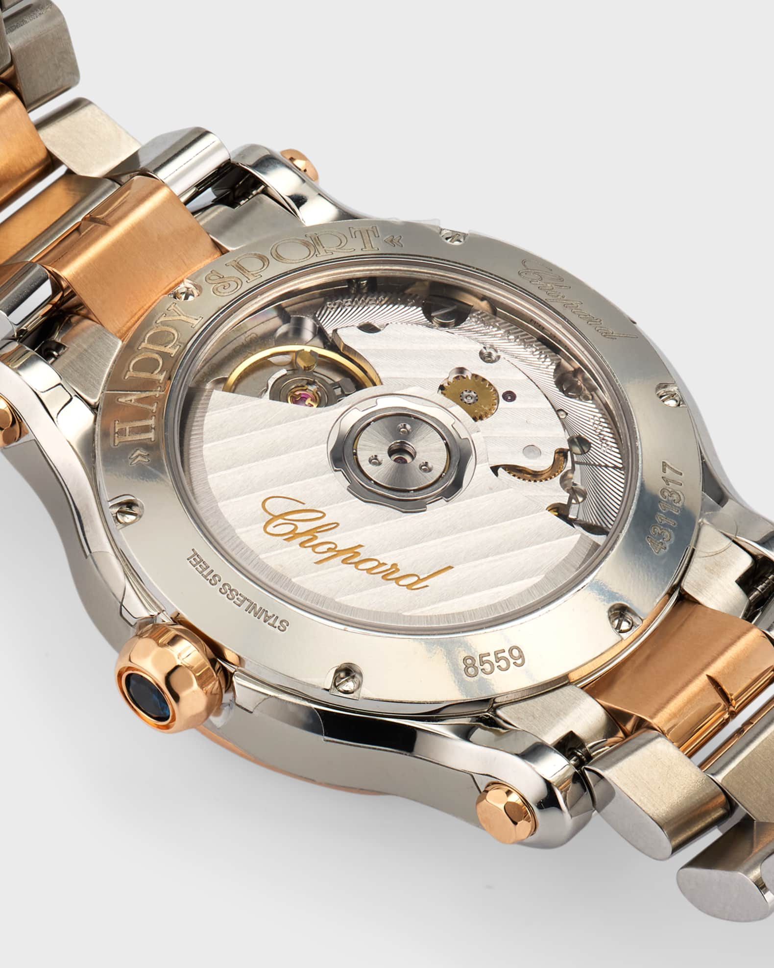 Chopard Happy Sport 36mm Two-Tone Diamond Bezel Watch | Neiman Marcus