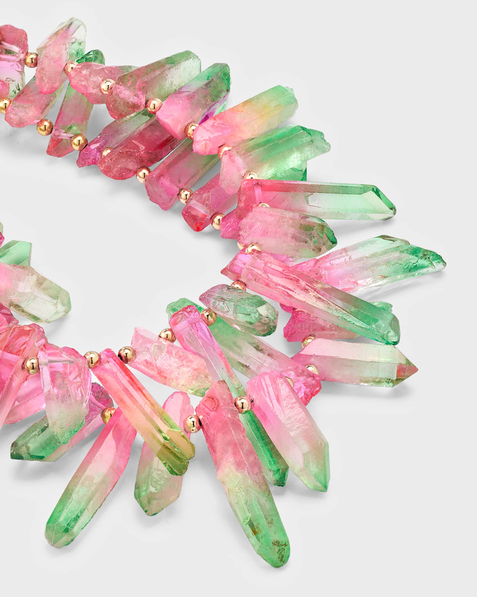 Devon Leigh Watermelon Quartz Statement Necklace | Neiman Marcus