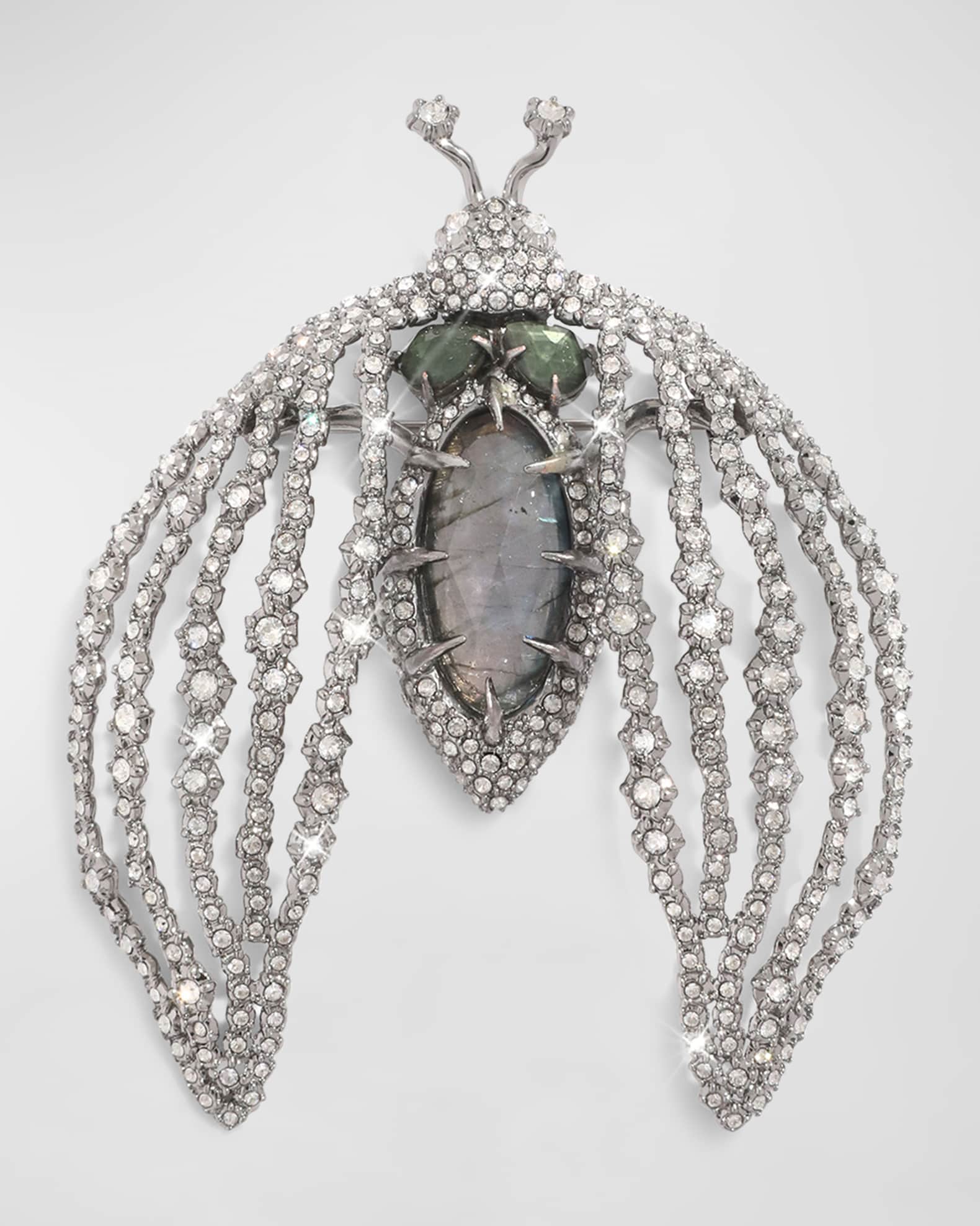Alexis Bittar Punk Royale Crystal Flying Beetle Pin | Neiman Marcus