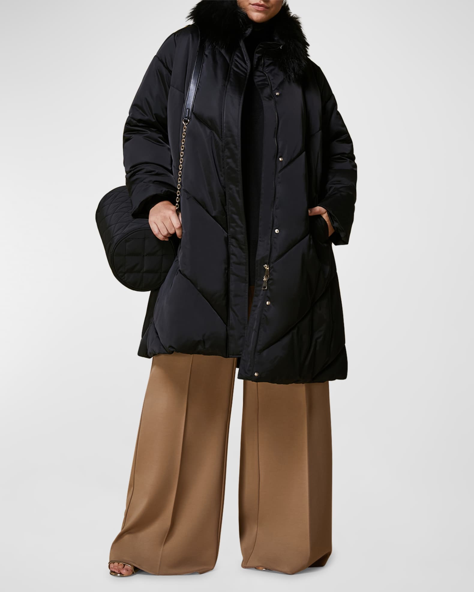 Marina Rinaldi Plus Size Agata Ribbed Turtleneck Sweater | Neiman Marcus