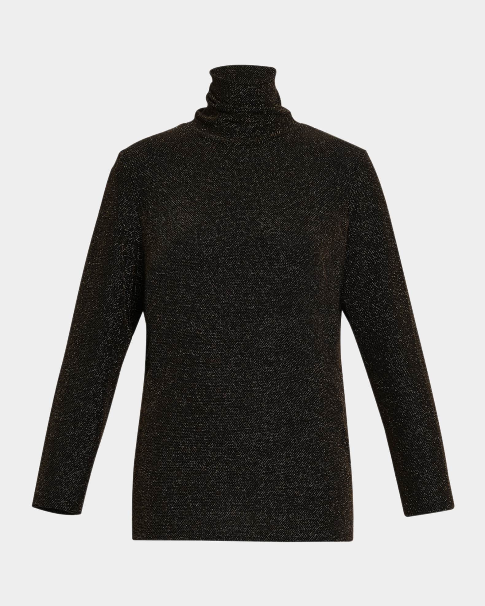 Marina Rinaldi Plus Size Zagara Shimmer Turtleneck Sweater | Neiman Marcus