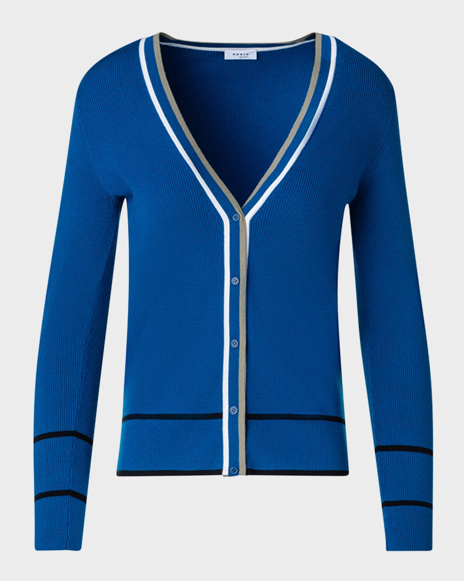 Akris punto Colorblock Rib Knit Cardigan | Neiman Marcus