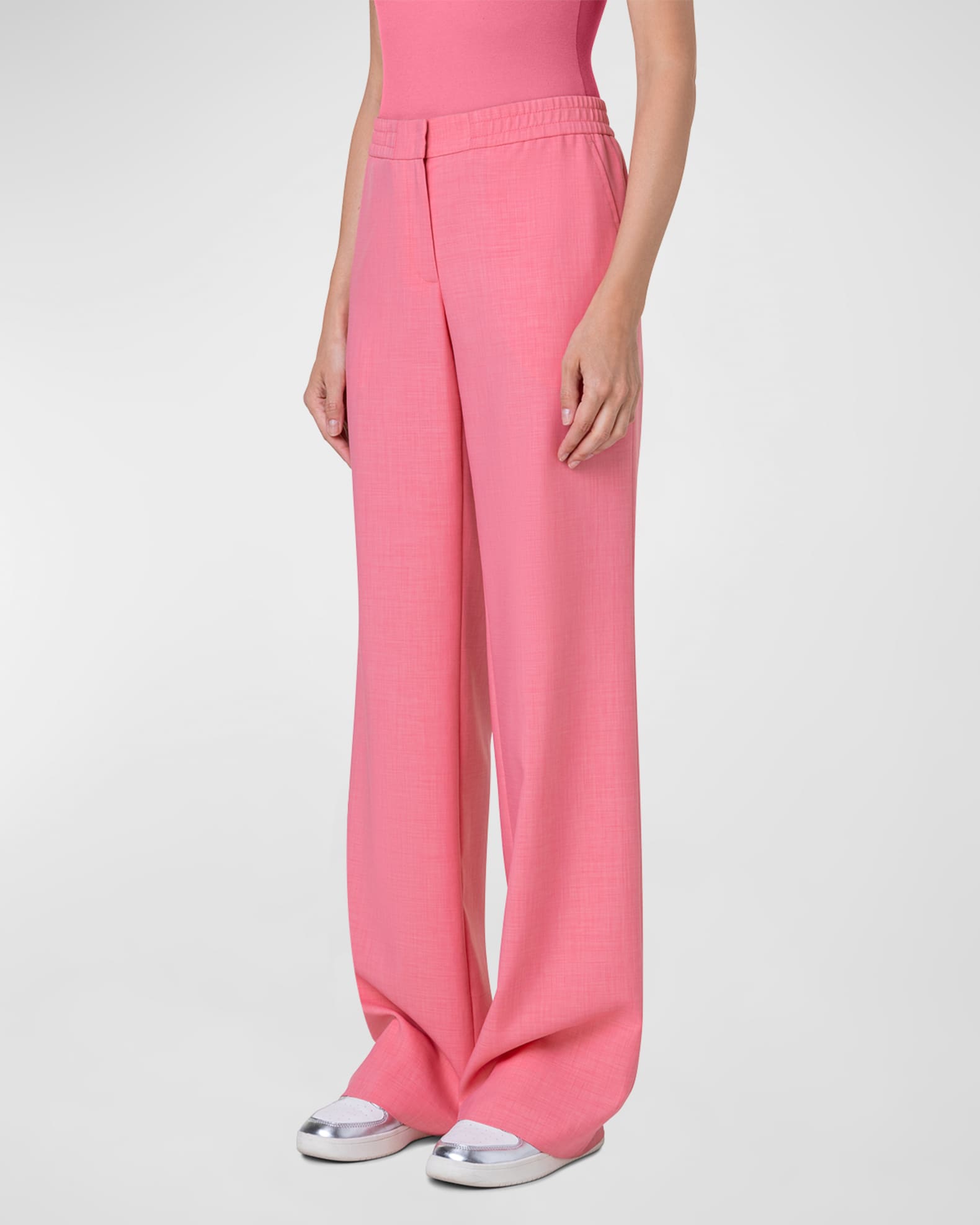 Akris punto Marla Straight-Leg Crepe Pant | Neiman Marcus
