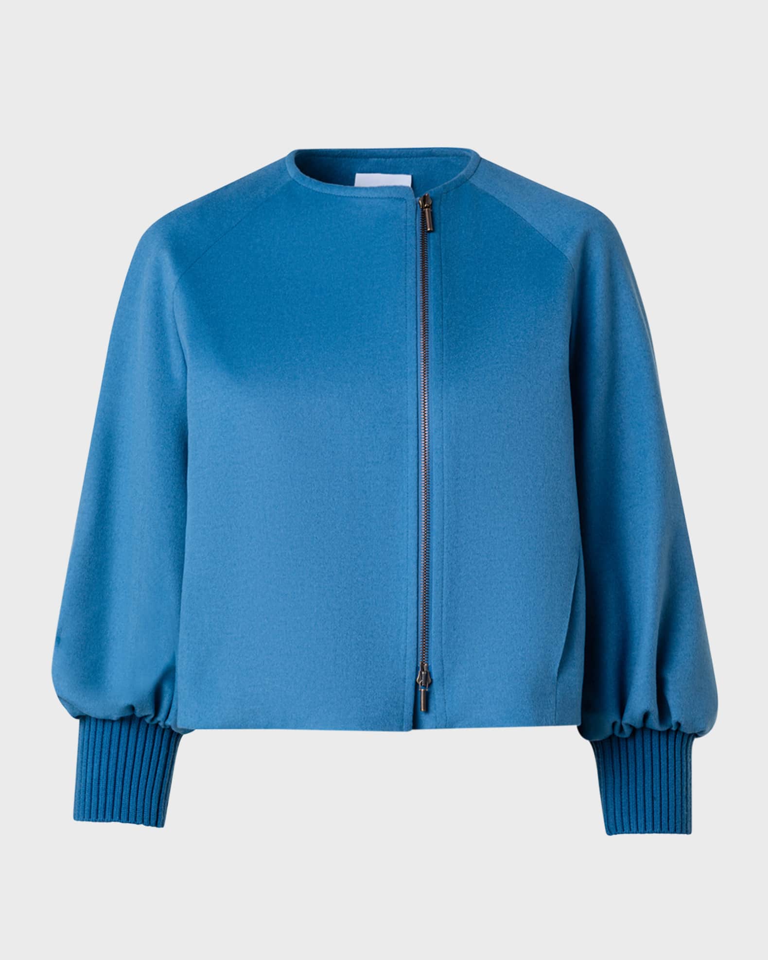 Akris punto Asymmetrical Cashmere-Wool Bomber Jacket | Neiman Marcus