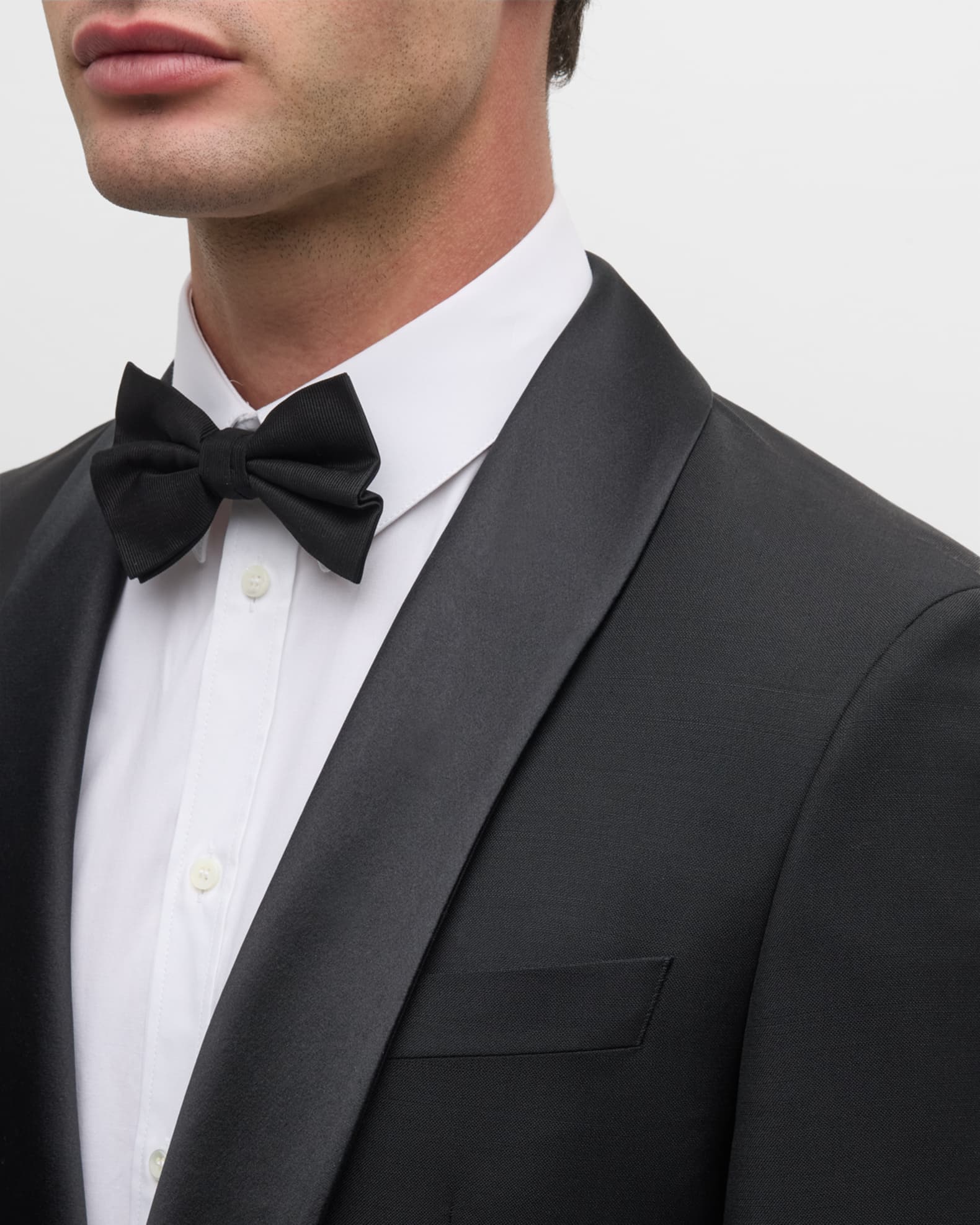 BOSS Camel Men's Wool-Mohair Shawl Tuxedo | Neiman Marcus