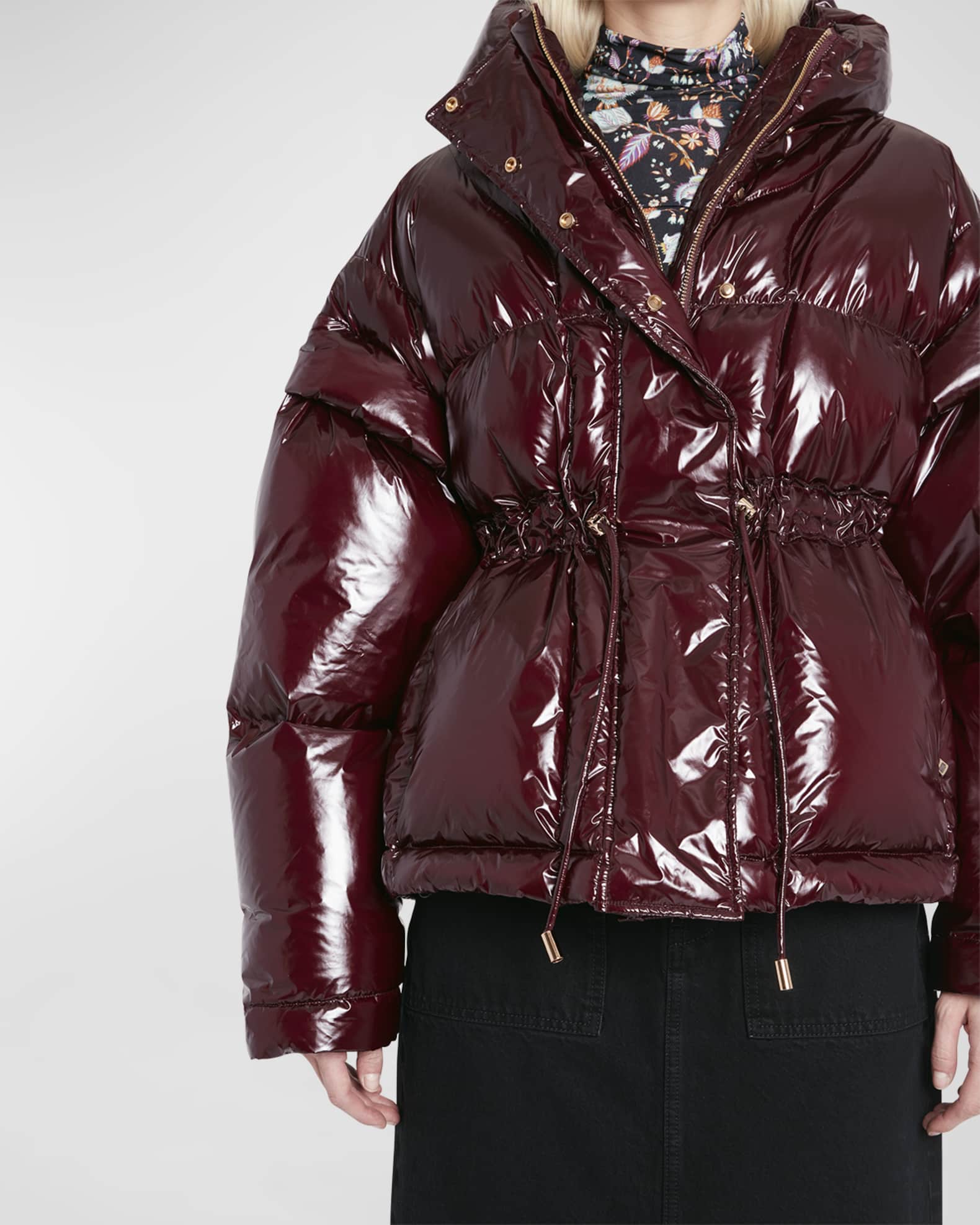 Ulla Johnson Rhodes Lacquered Nylon Quilted Convertible Puffer Jacket ...