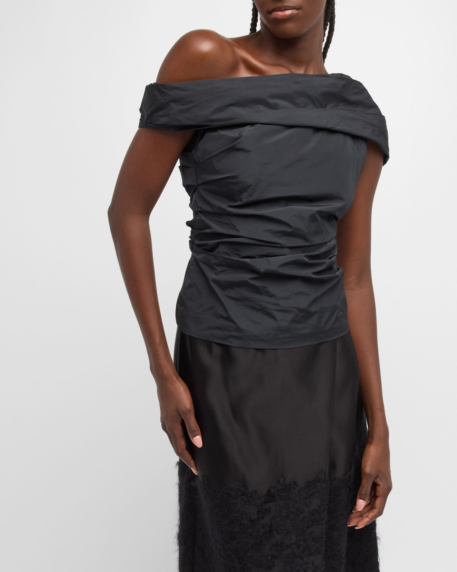 Co Draped One-Shoulder Top | Neiman Marcus