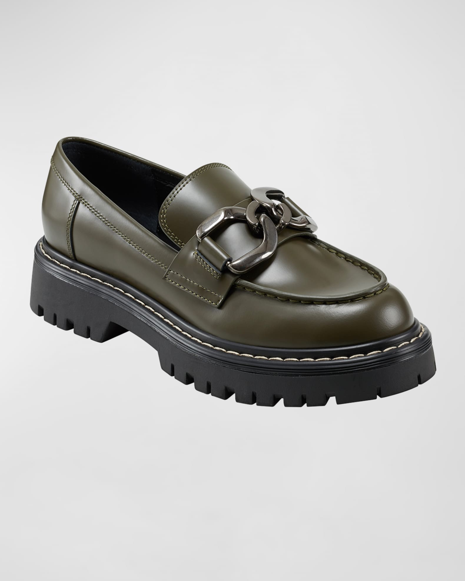 Marc Fisher LTD Trisca Chain Casual Loafers | Neiman Marcus