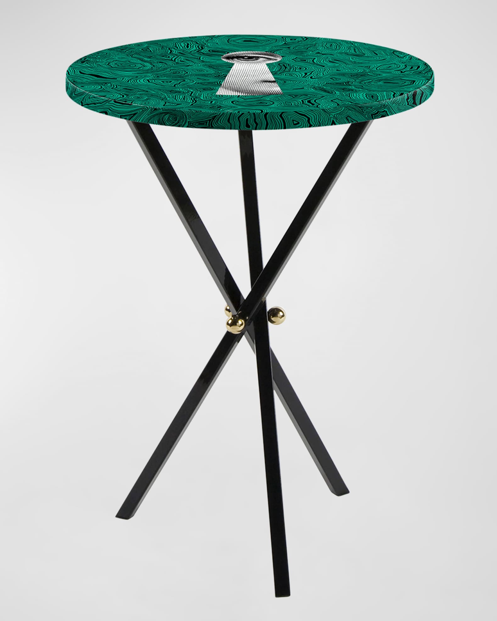 Fornasetti Serratura Malachite Side Table | Neiman Marcus
