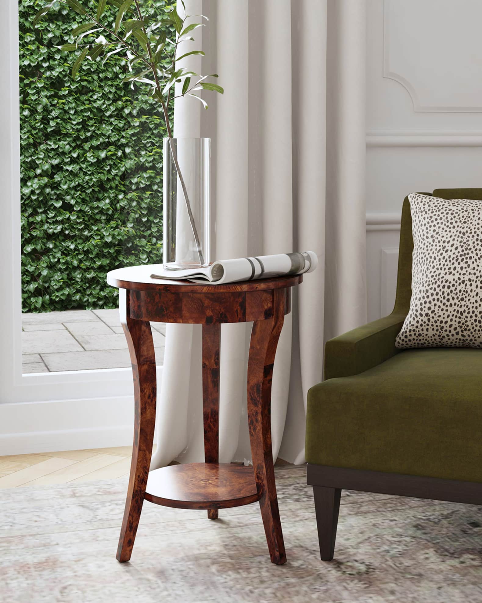 Butler Specialty Co Holden Burlwood Side Table | Neiman Marcus