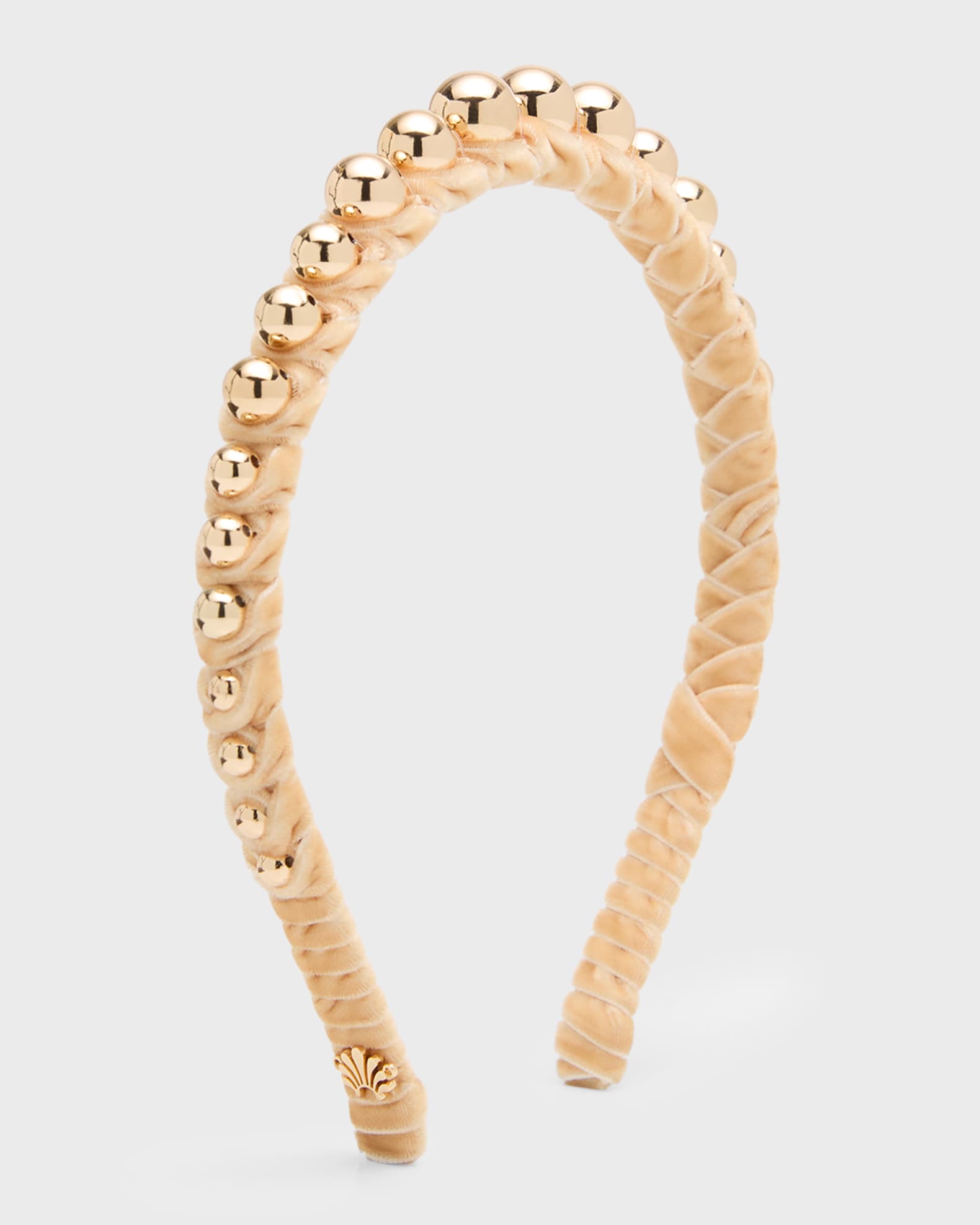 Lele Sadoughi Graduated Beaded Skinny Headband | Neiman Marcus