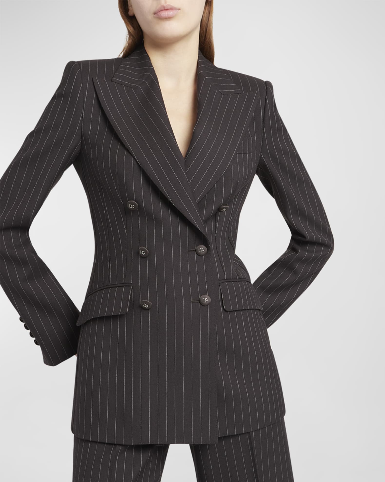 Double-Breasted Pinstripe Suit | Neiman Marcus