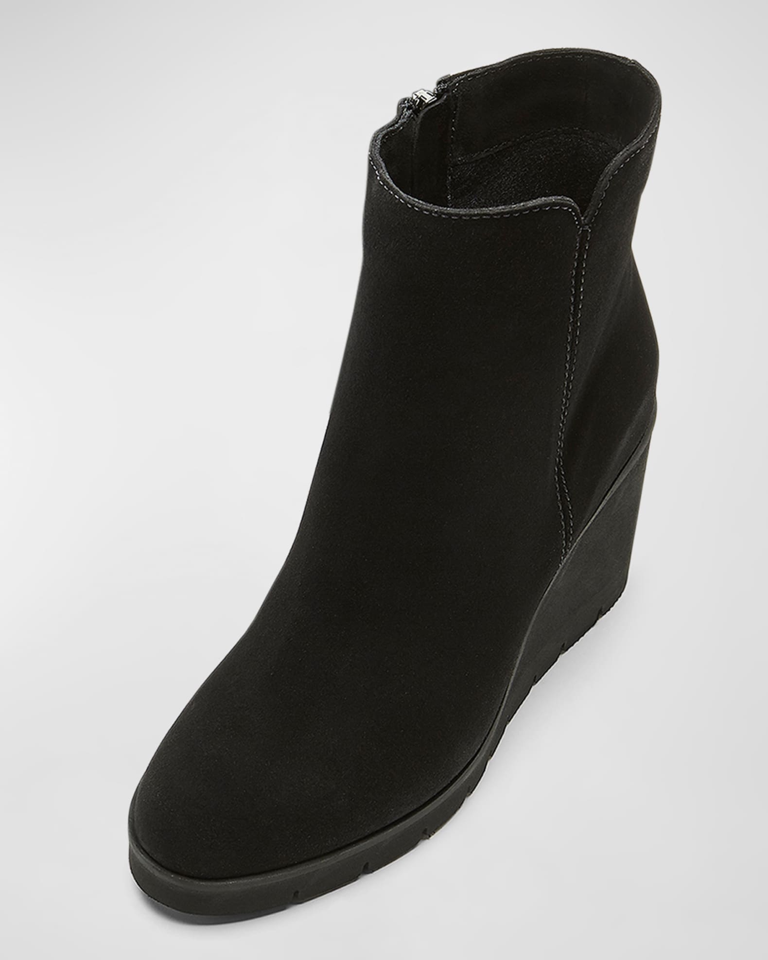 La Canadienne Go Suede Wedge Ankle Booties | Neiman Marcus