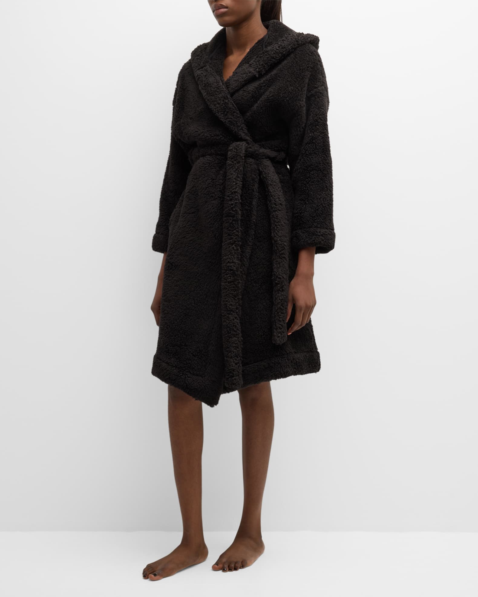 Skin Wyleen Hooded Fuzzy Robe | Neiman Marcus