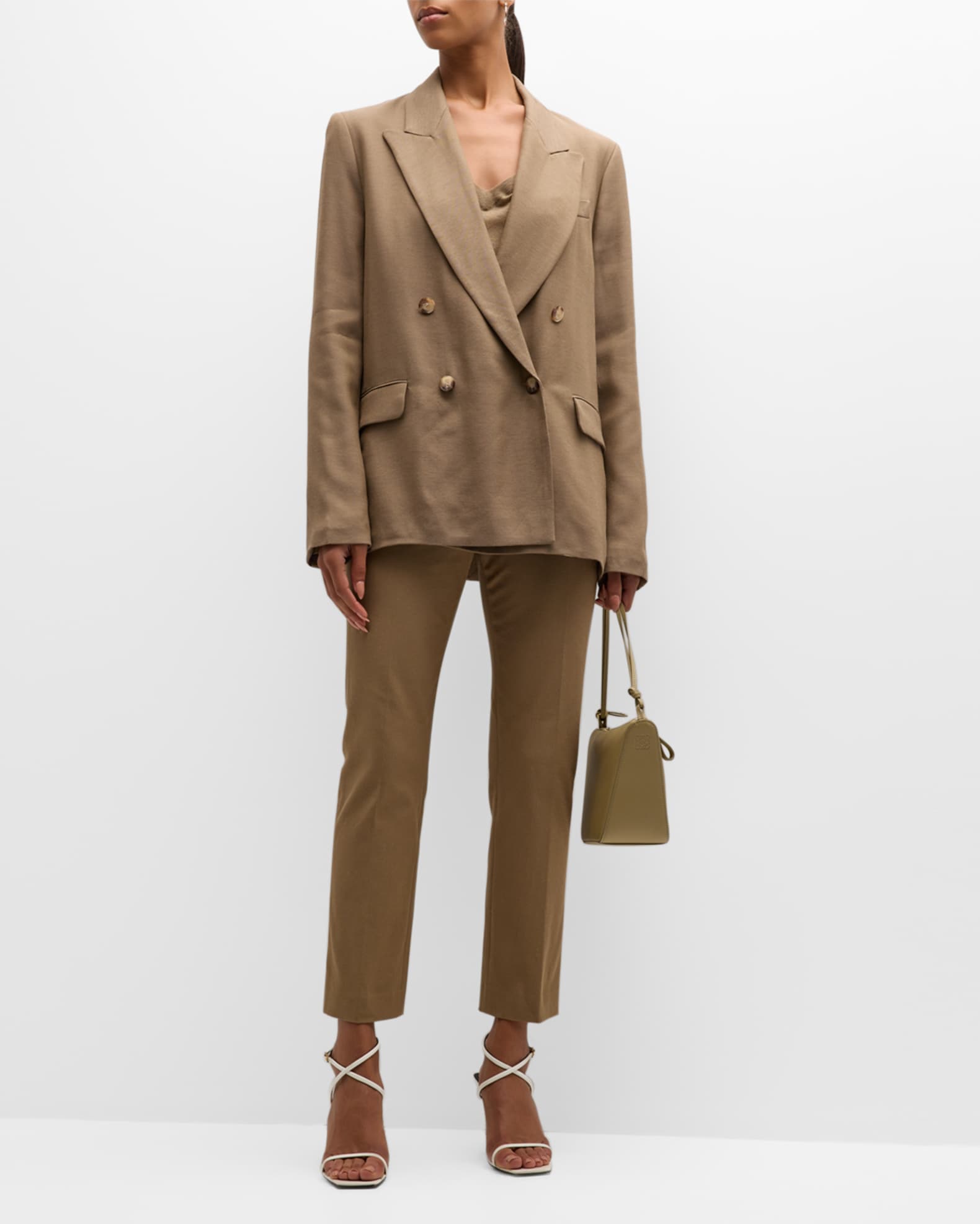 Joseph Jaden Double-Breast Twill Jacket | Neiman Marcus