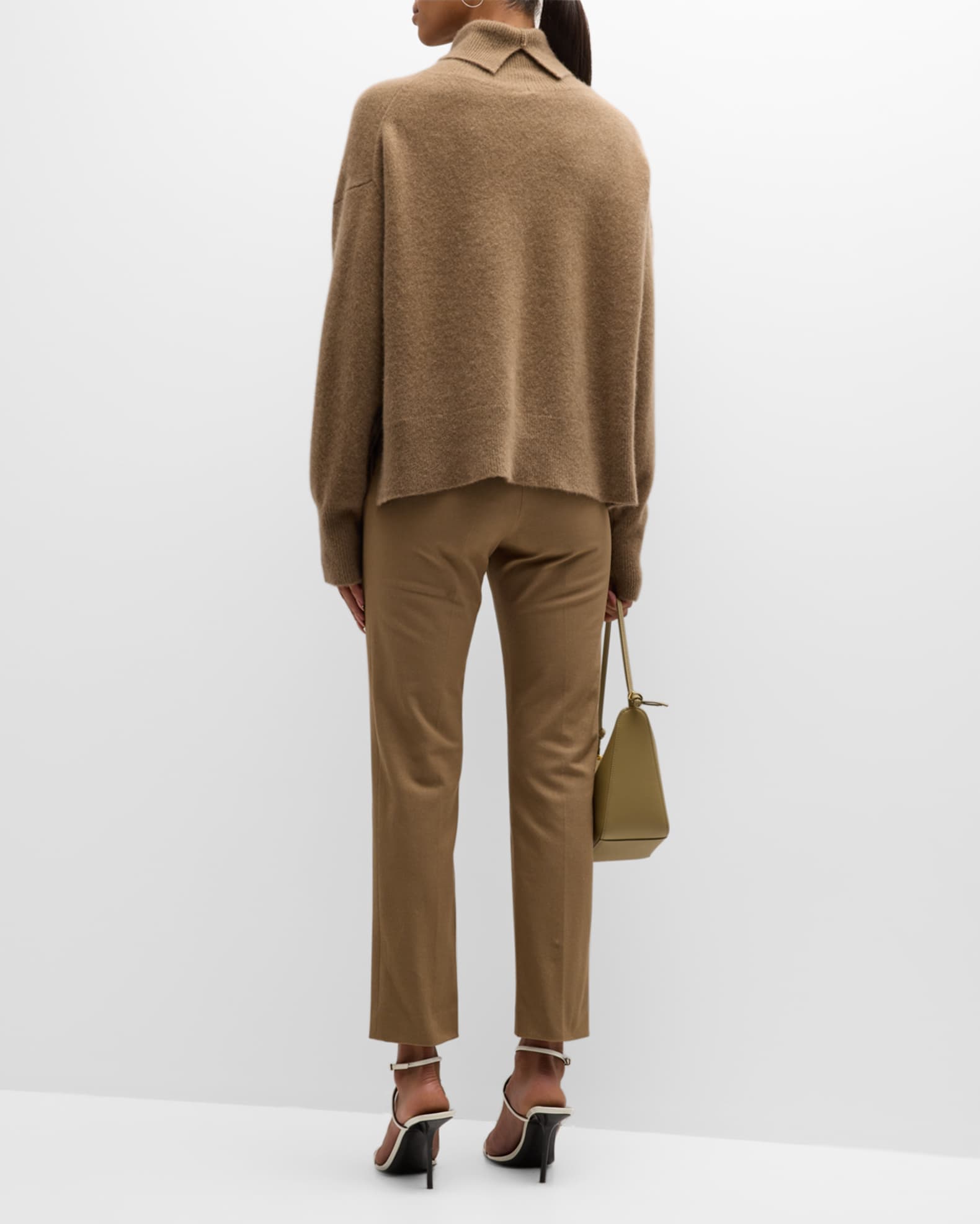 Joseph Turtleneck Brushed Cashmere Sweater | Neiman Marcus