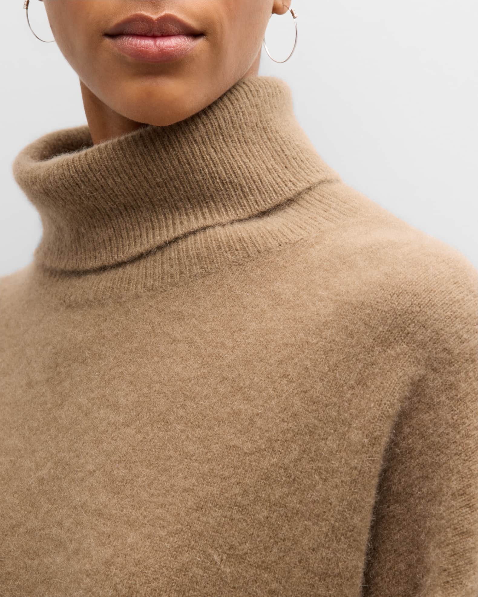 Joseph Turtleneck Brushed Cashmere Sweater | Neiman Marcus