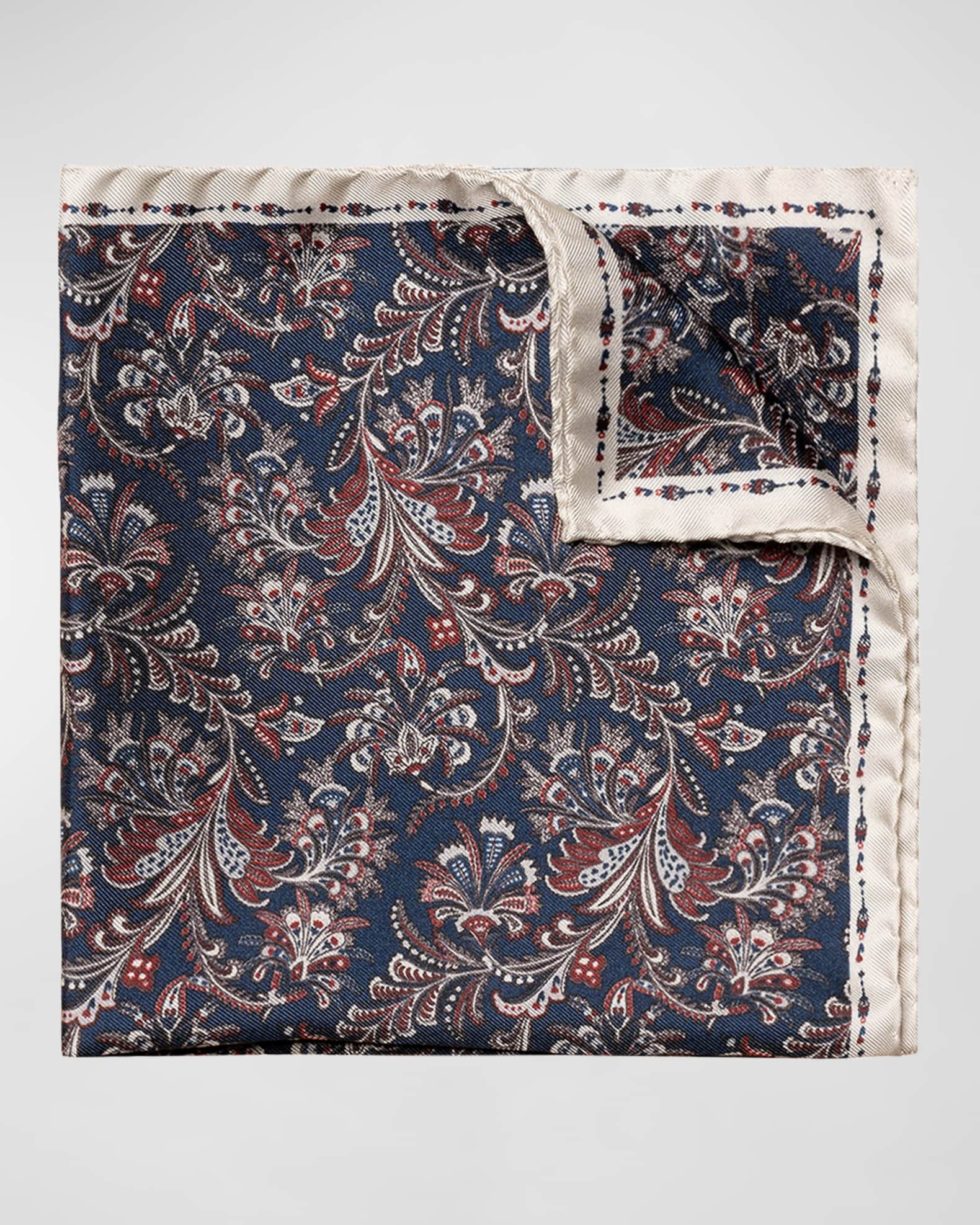Eton Men's Paisley Silk Pocket Square | Neiman Marcus