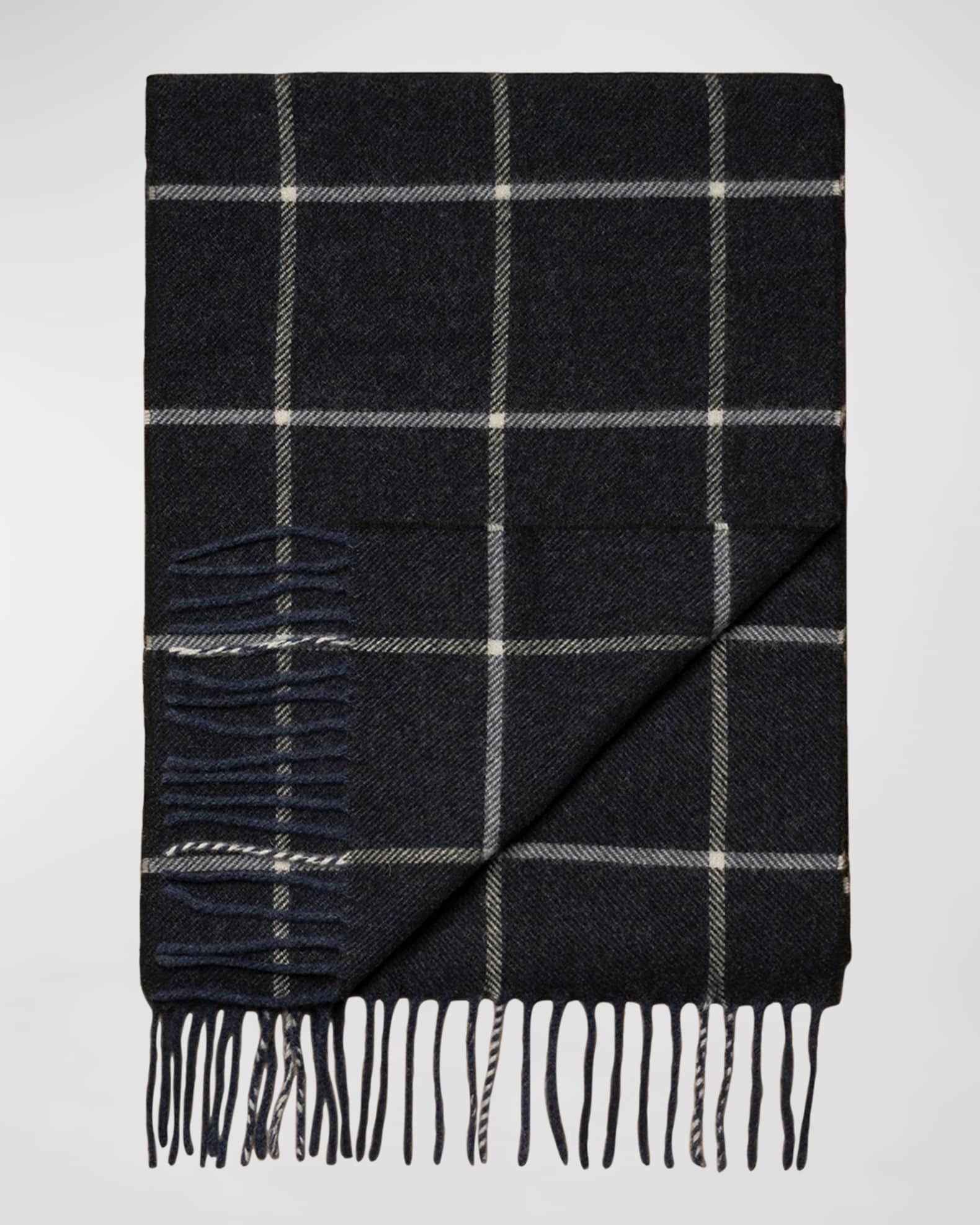 Eton Men's Wool Check Scarf | Neiman Marcus