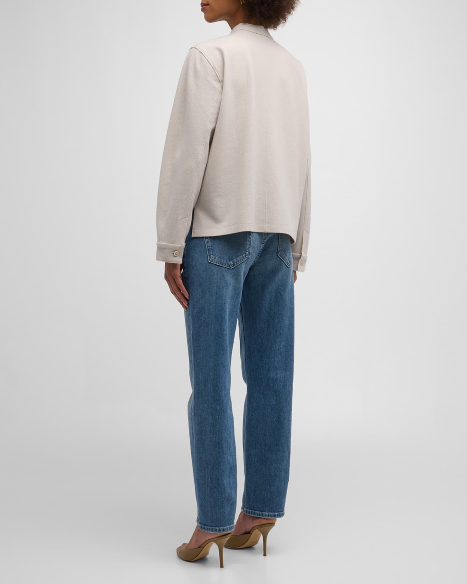 Eileen Fisher Missy Boiled Wool Shirt Jacket | Neiman Marcus