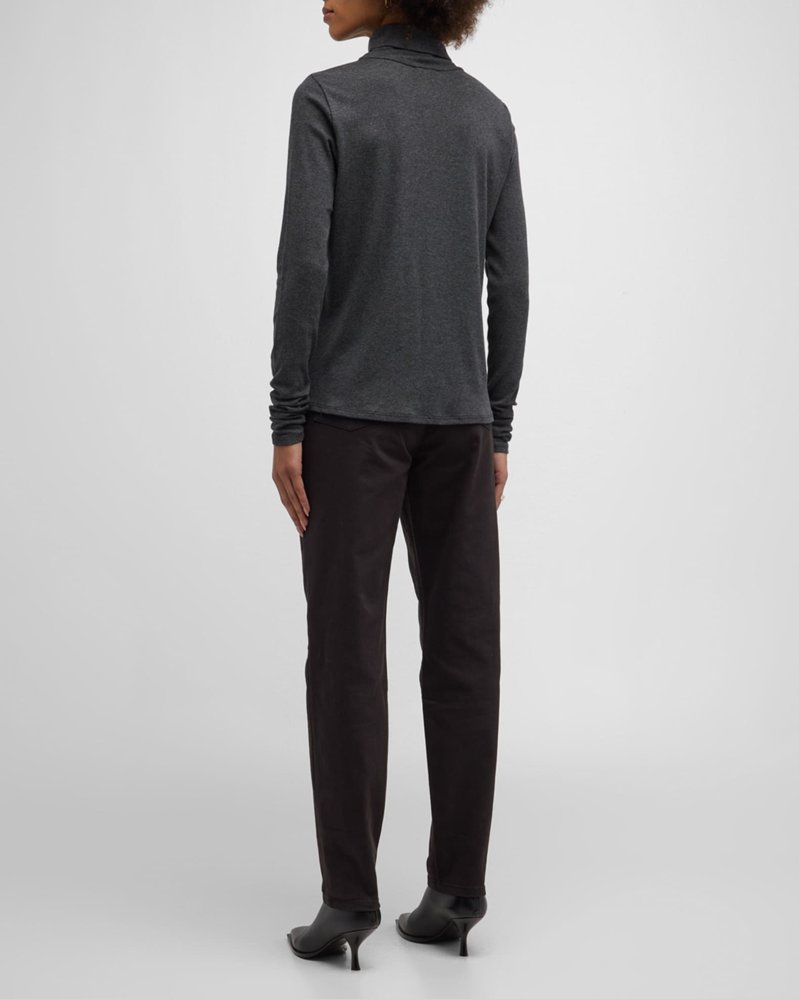 Eileen Fisher Garment-Dyed High-Rise Denim Pants | Neiman Marcus