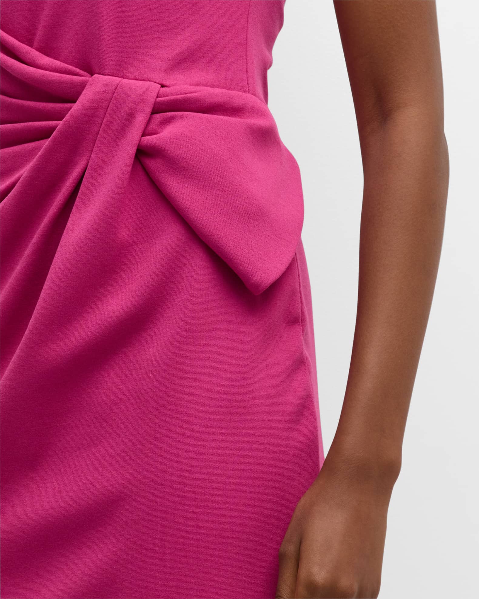 Emporio Armani Sleeveless Twist-Front Jersey Midi Dress | Neiman Marcus