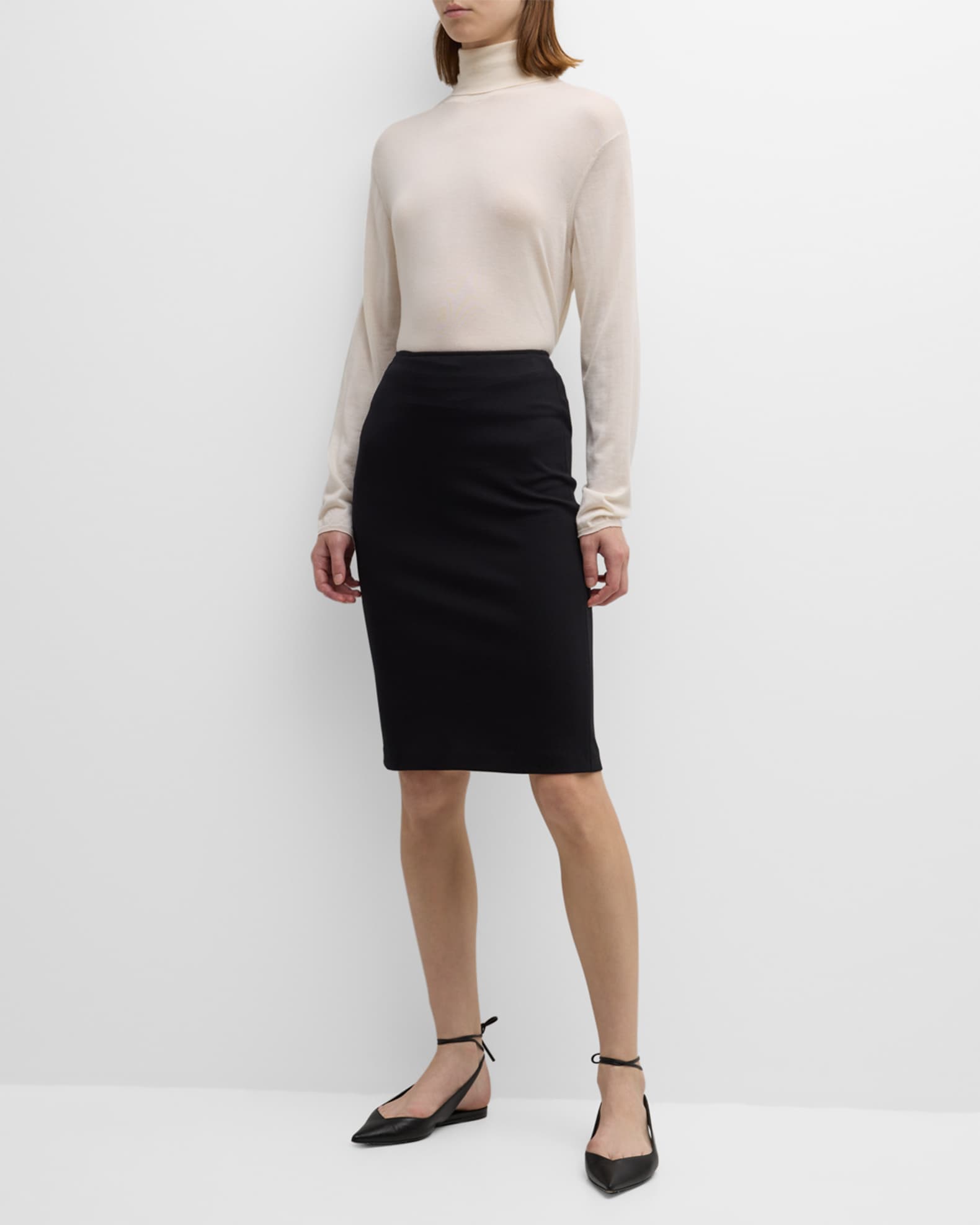 Emporio Armani Milano Jersey Pencil Skirt | Neiman Marcus