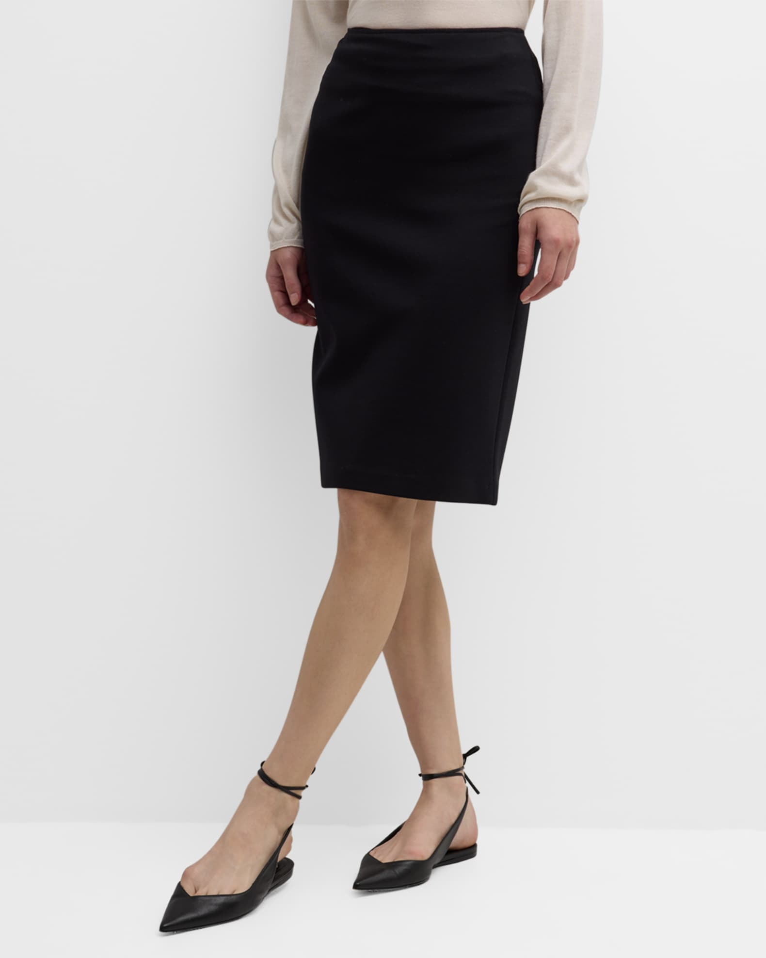 Emporio Armani Milano Jersey Pencil Skirt | Neiman Marcus