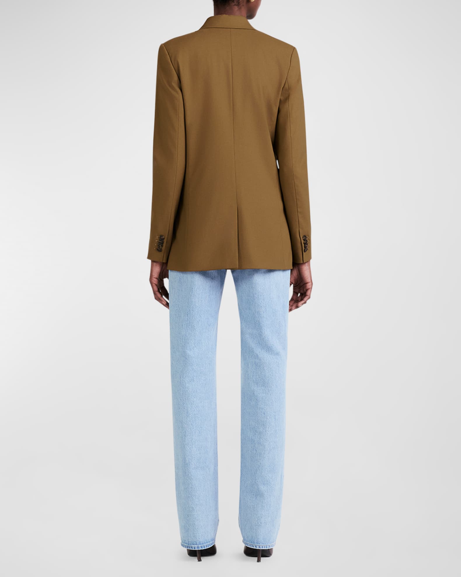 Derek Lam 10 Crosby Sandra Double-Breasted Slit Blazer | Neiman Marcus