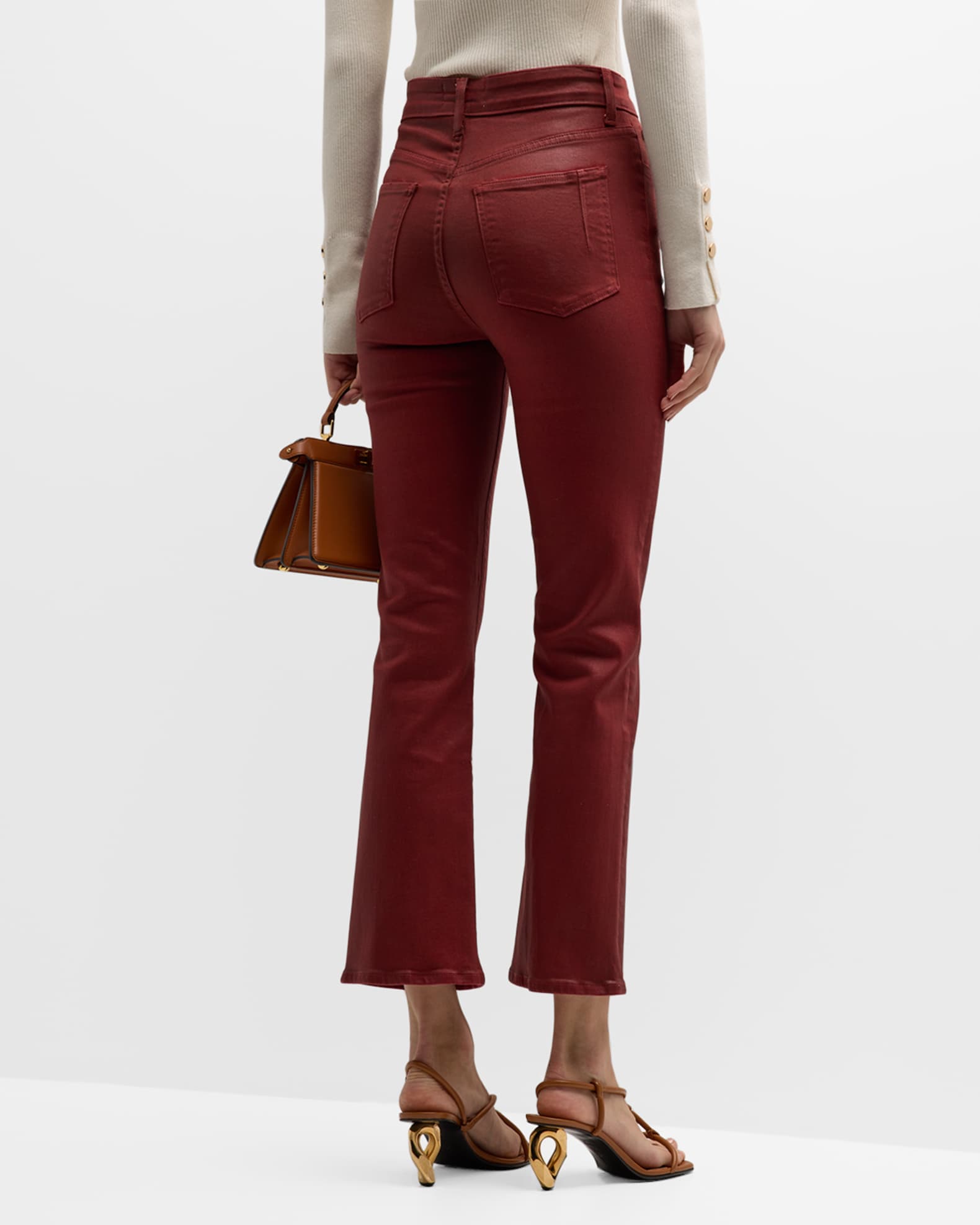 Derek Lam 10 Crosby Mira High Rise Crop Flare Jeans | Neiman Marcus