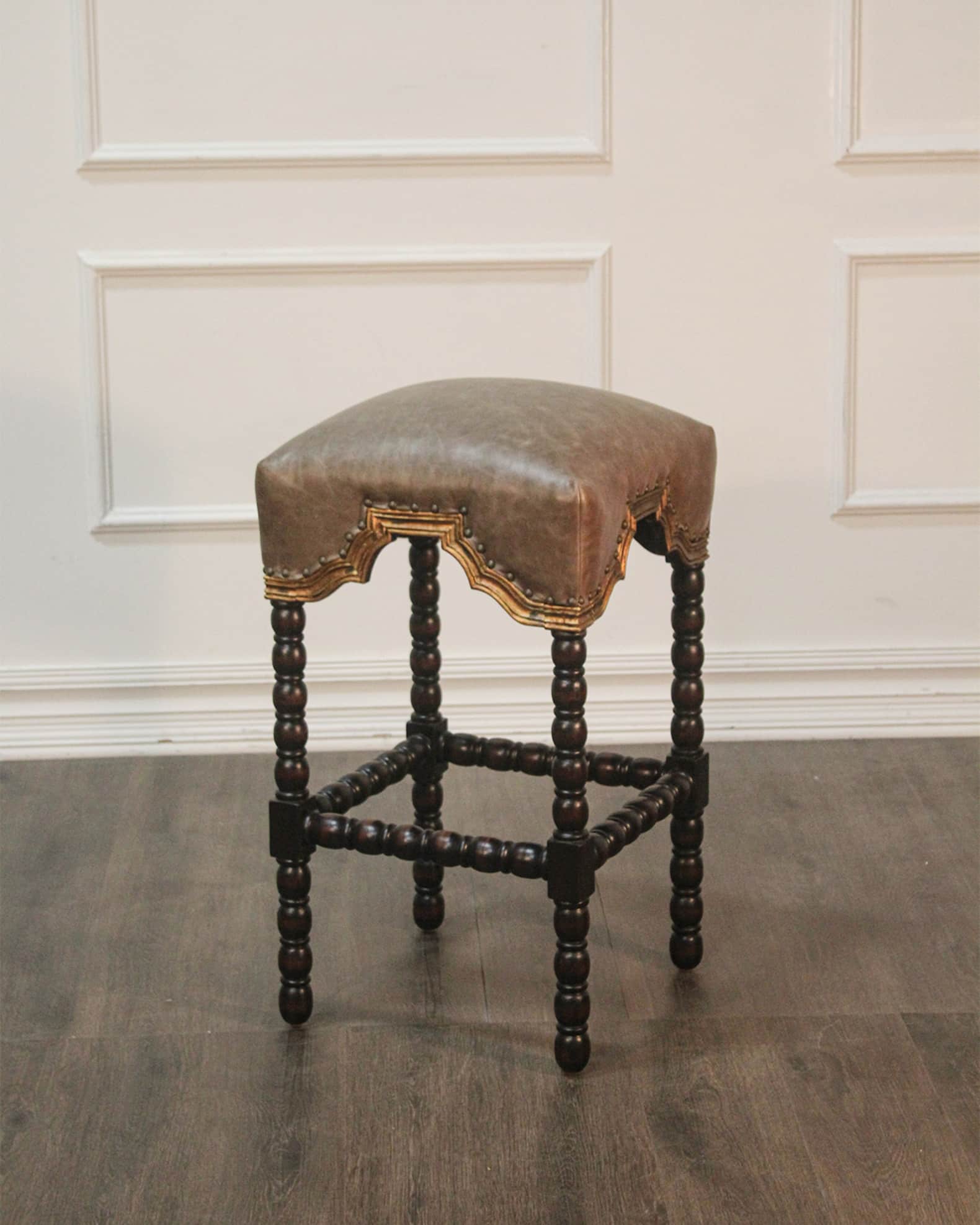 San Marcos Leather Stools | Neiman Marcus