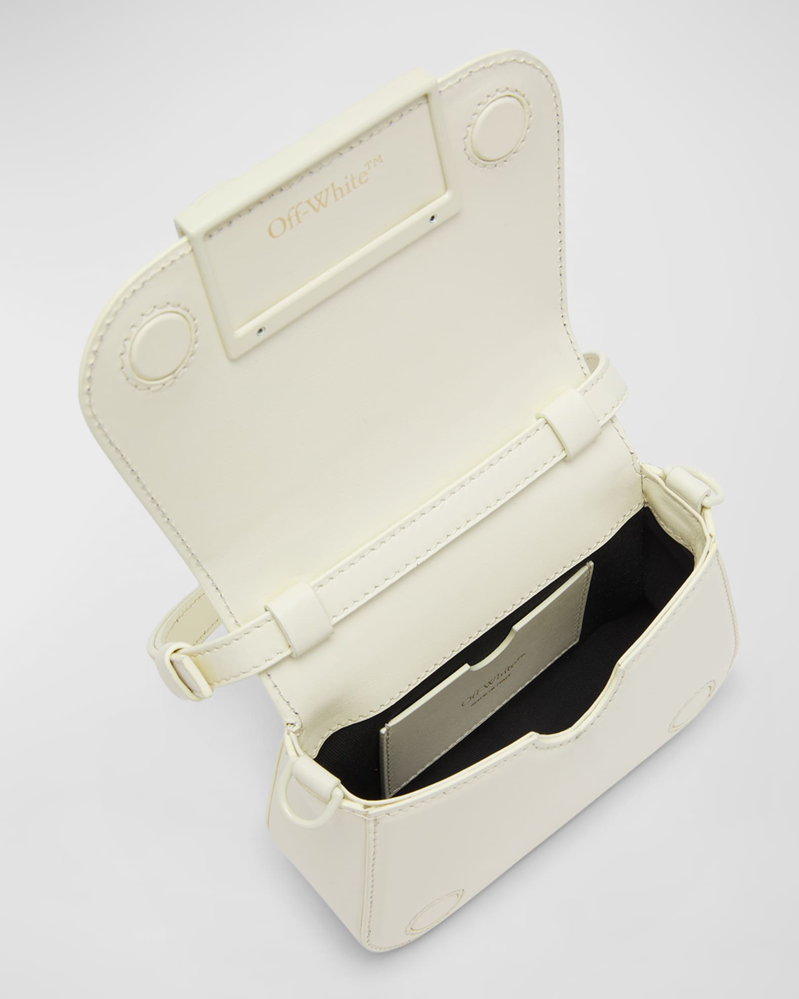 Skeleton Binder Leather Crossbody Bag | Neiman Marcus