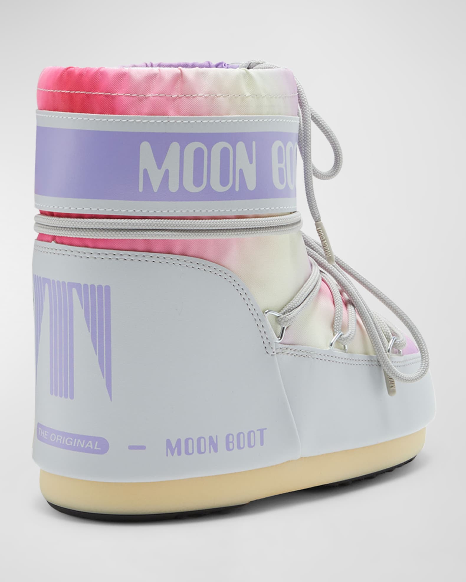 Moon Boot Icon Tie Dye Lace-Up Short Snow Boots | Neiman Marcus