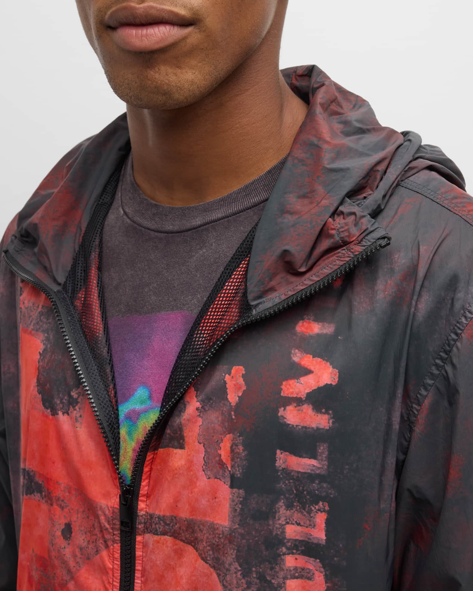 Diesel Men's J-Warrett-Logo Wind-Resistant Jacket | Neiman Marcus