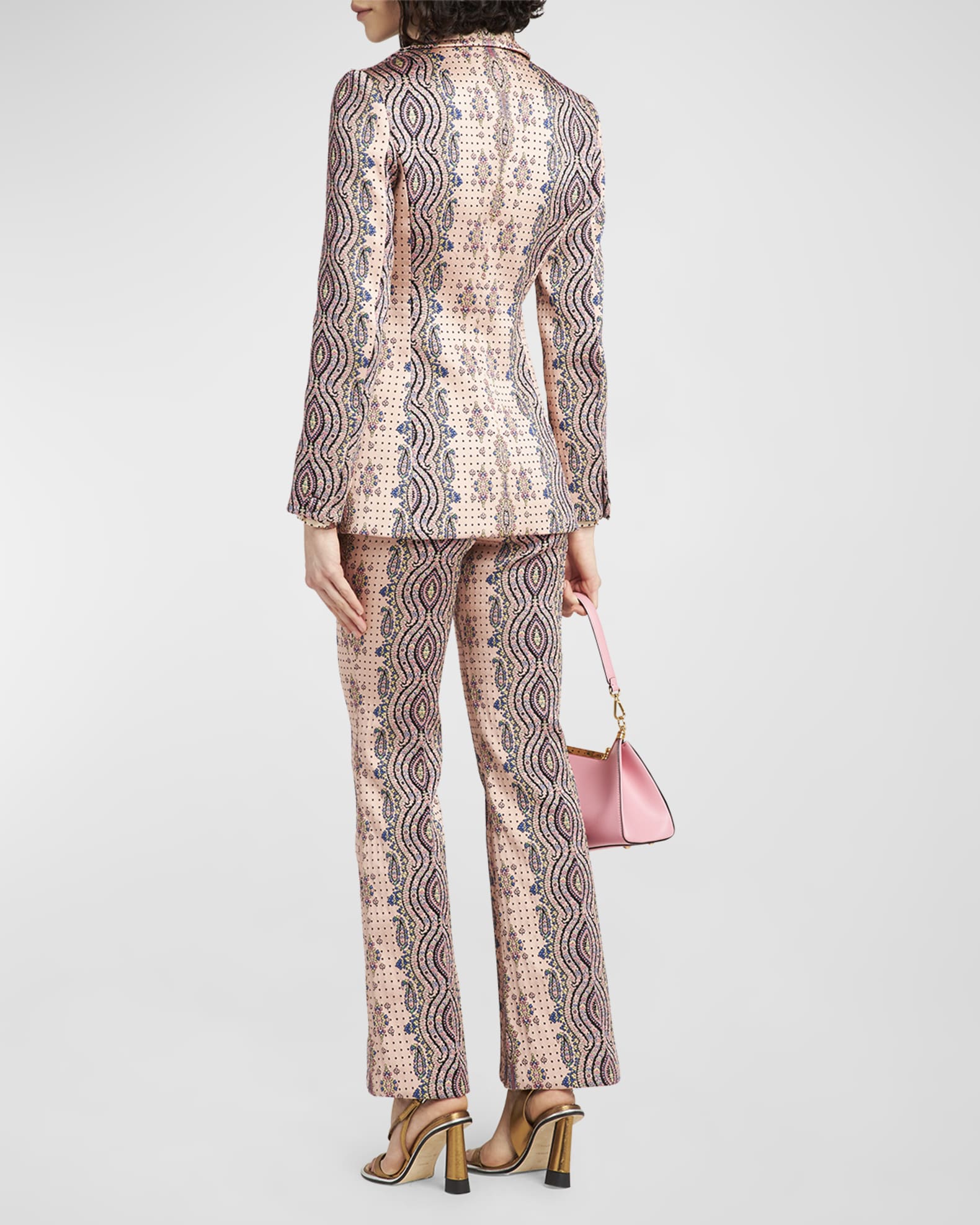 Etro Trellis Wallpaper Paisley-Print Single-Breasted Satin Blazer ...