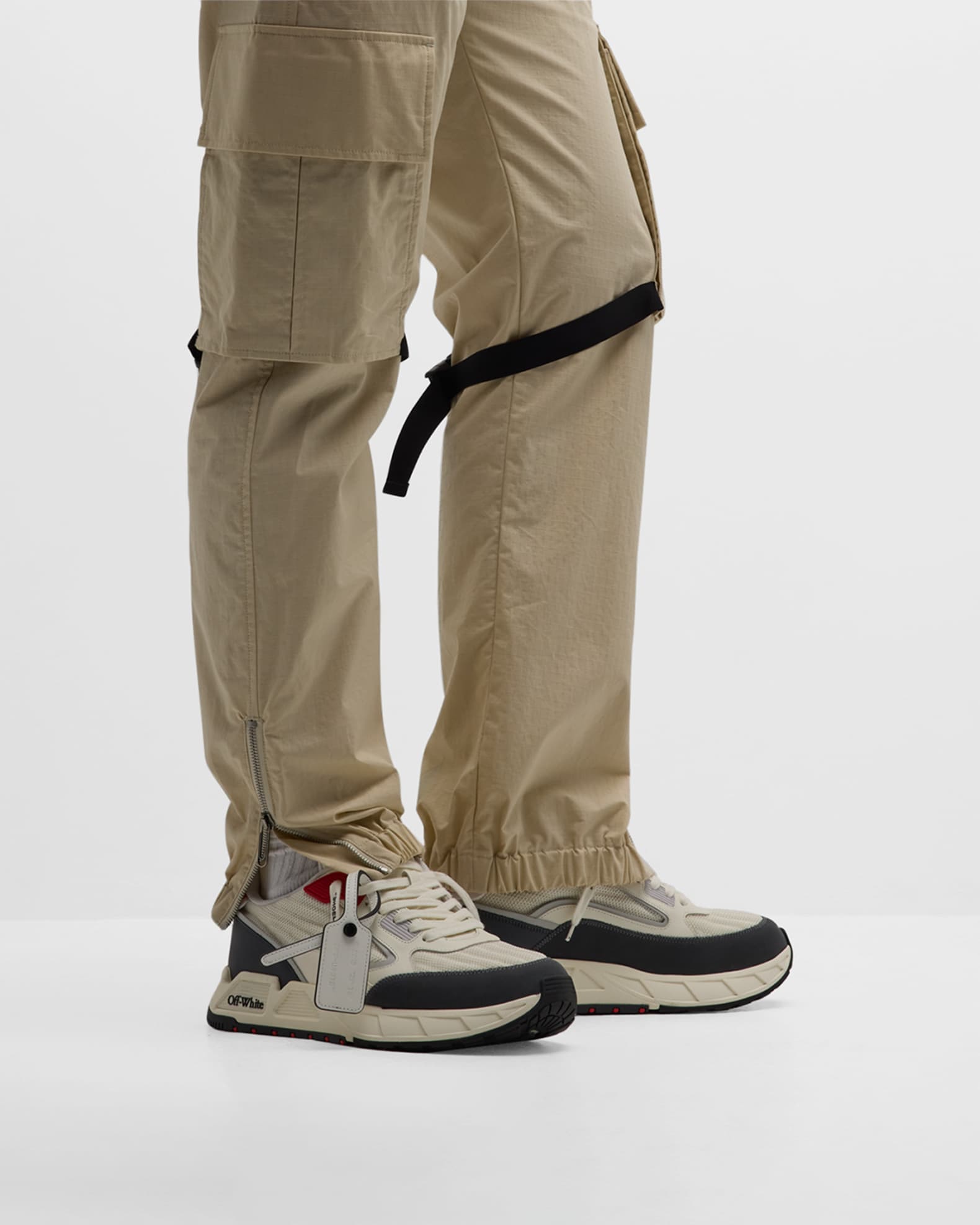 Off-White Men's Kick Off Mesh Running Sneakers | Neiman Marcus