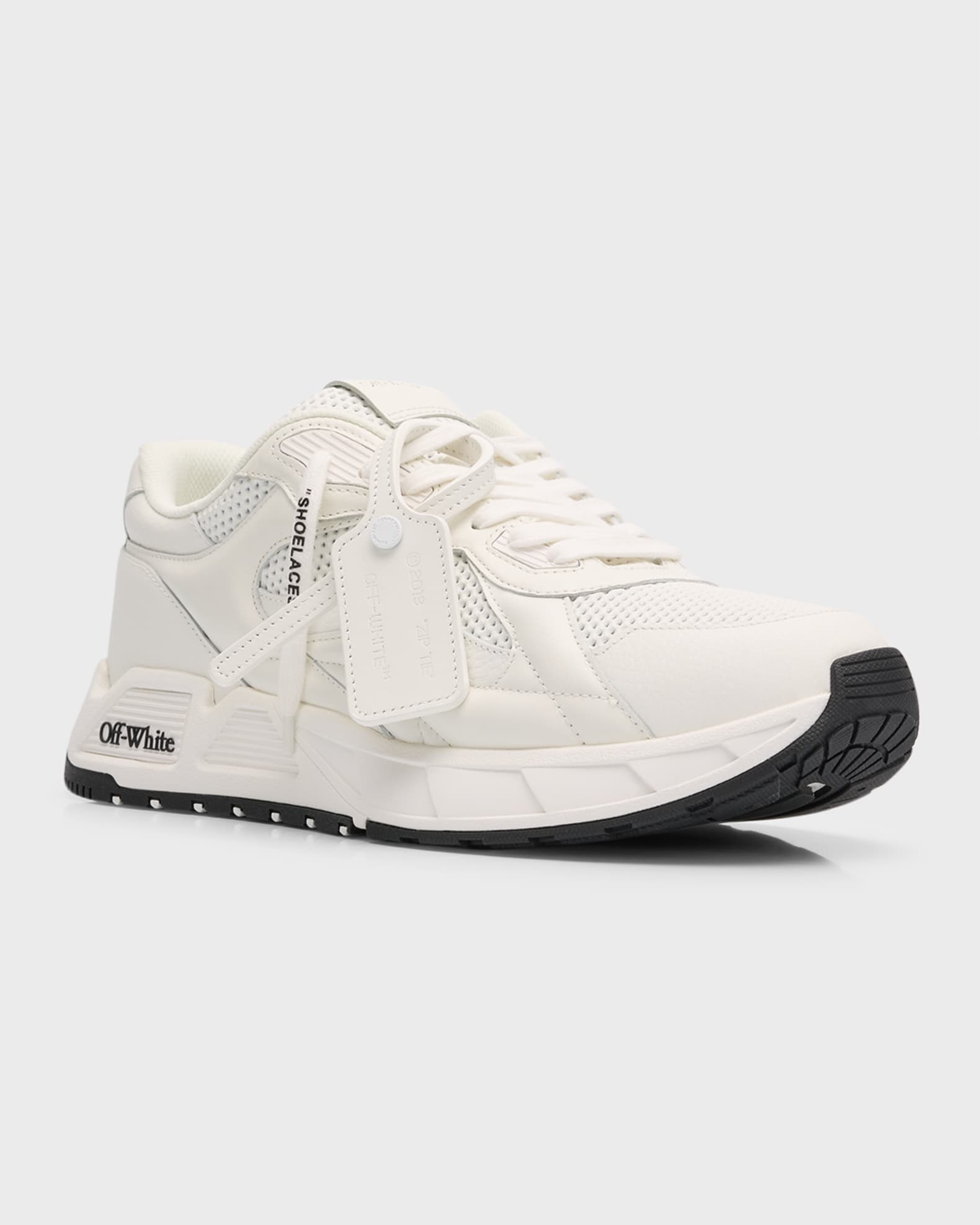 Off-White Men's Kick Off Leather Runner Sneakers | Neiman Marcus