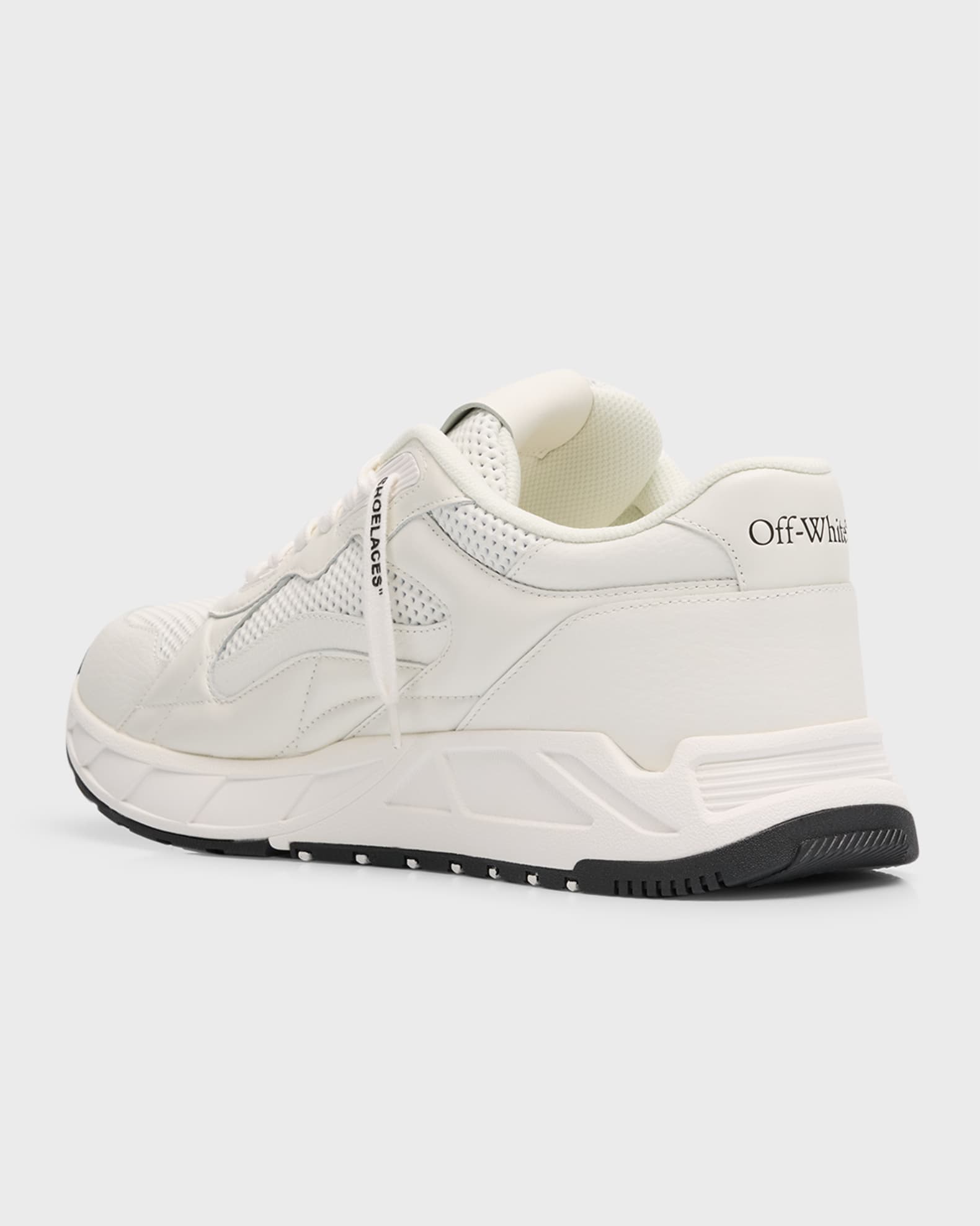 Off-White Men's Kick Off Leather Runner Sneakers | Neiman Marcus