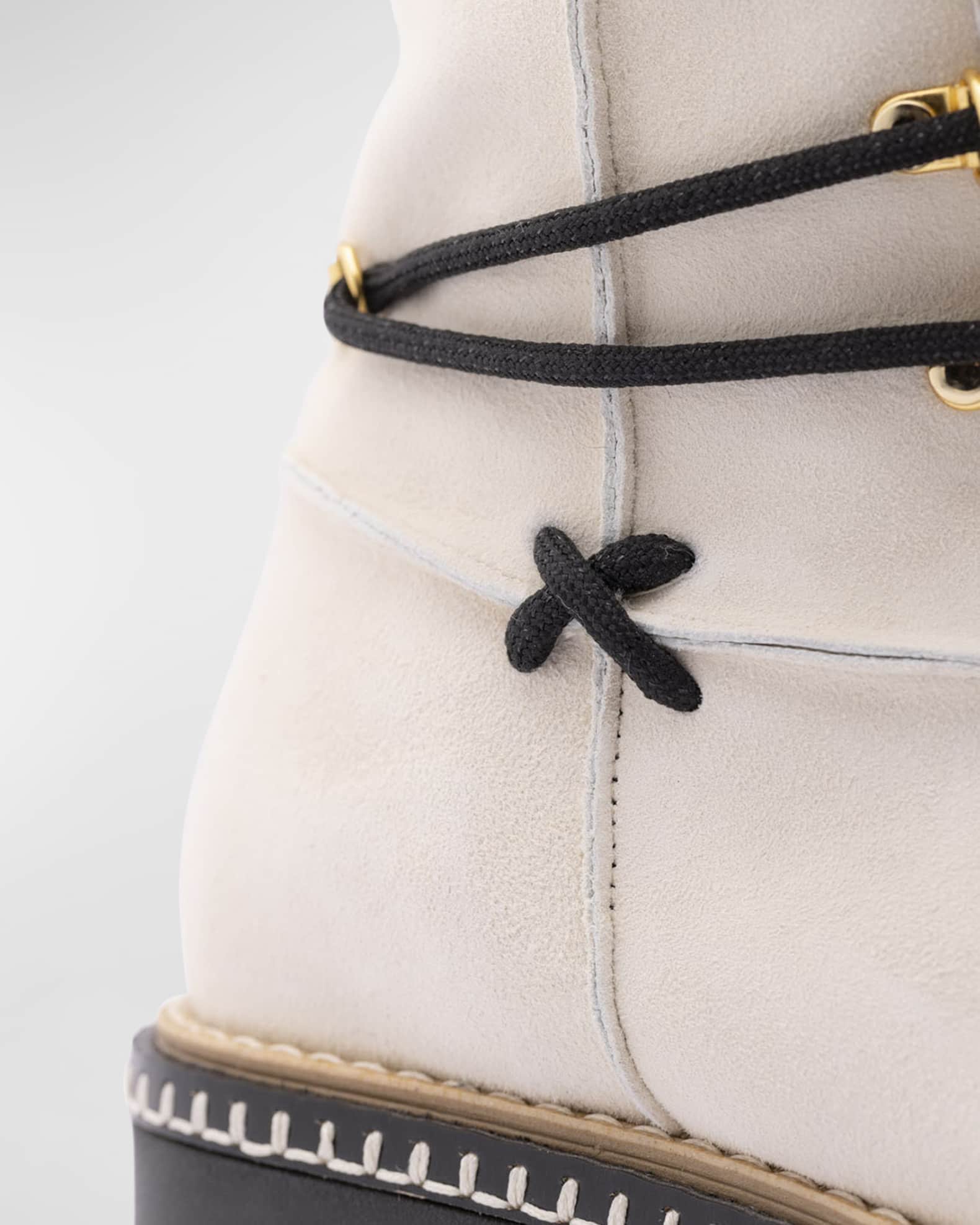 Montelliana 1965 Shearling-Lined Leather Hiking Boots | Neiman Marcus