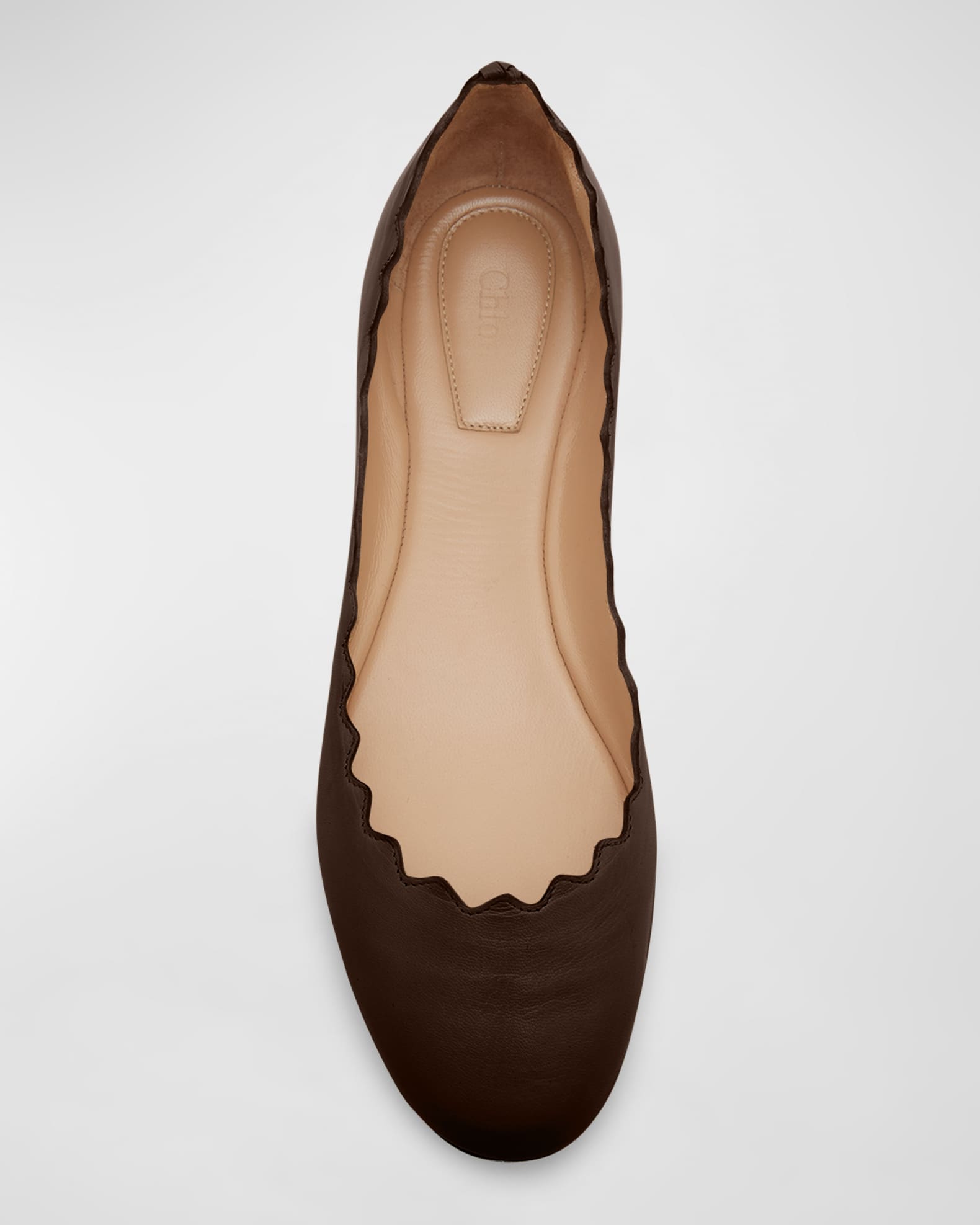 Chloe Lauren Leather Ballerina Flats | Neiman Marcus