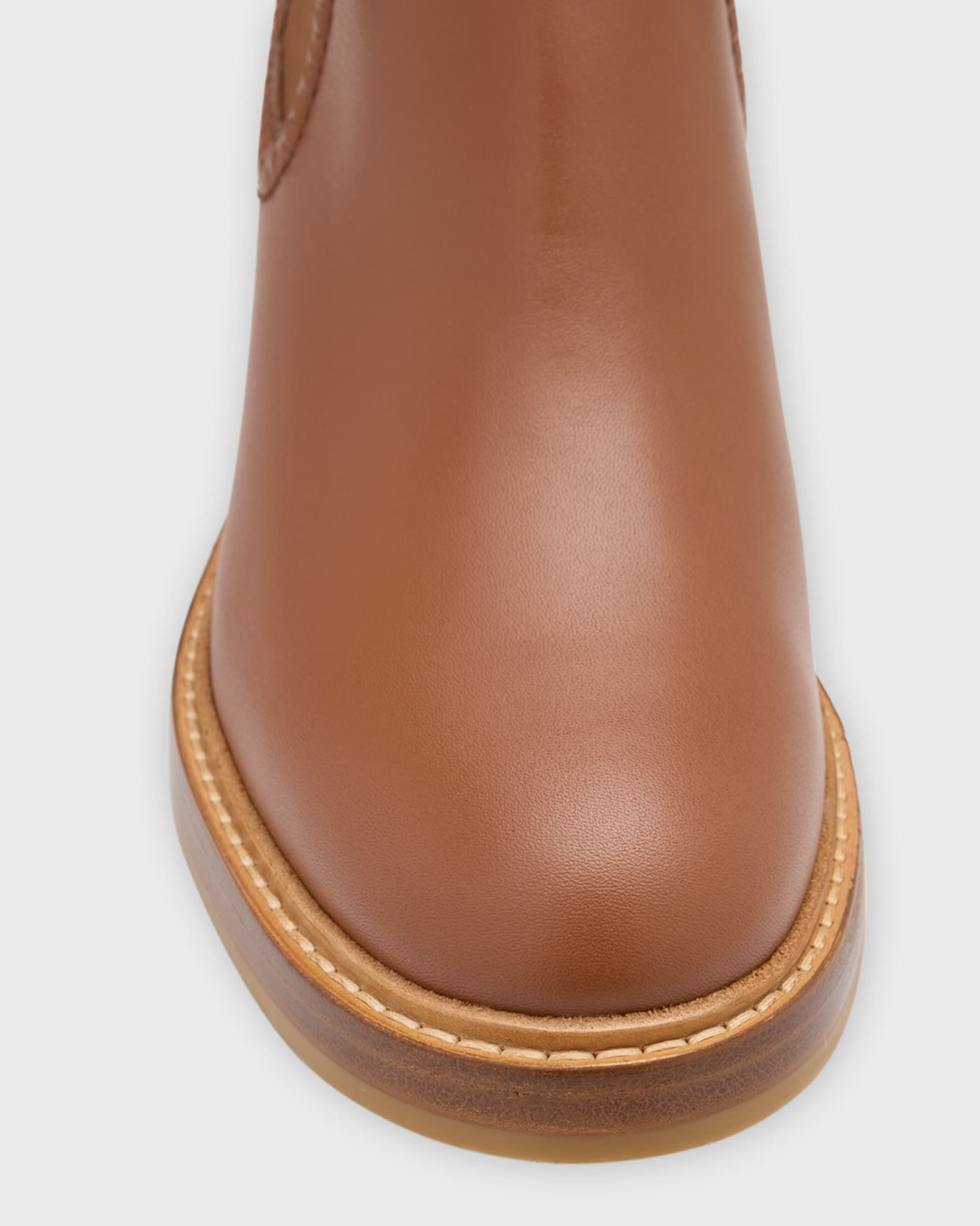 Chloe Mallo Leather Ankle Chelsea Boots | Neiman Marcus