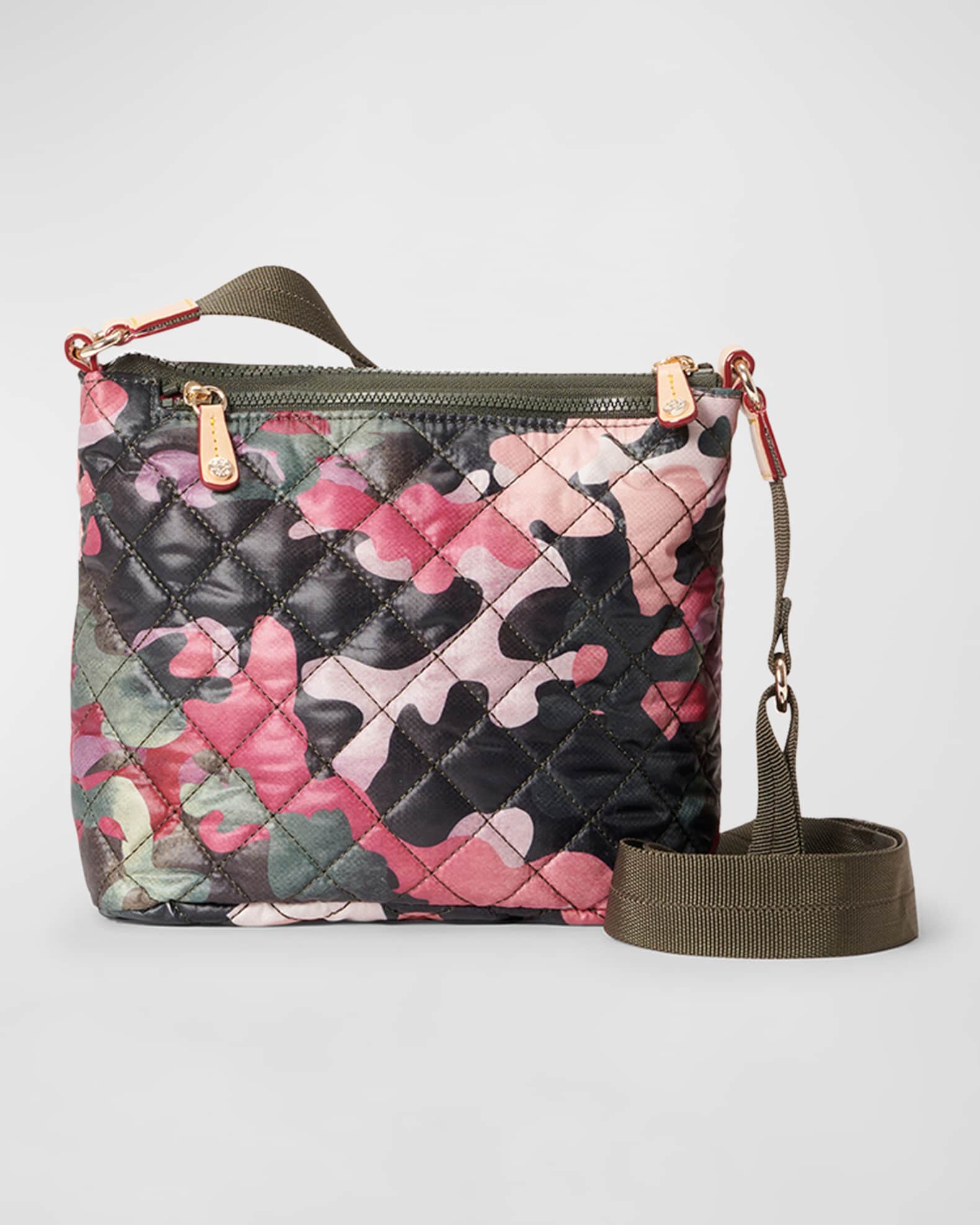 MZ WALLACE Metro Scout Deluxe Camo-Print Crossbody Bag | Neiman Marcus